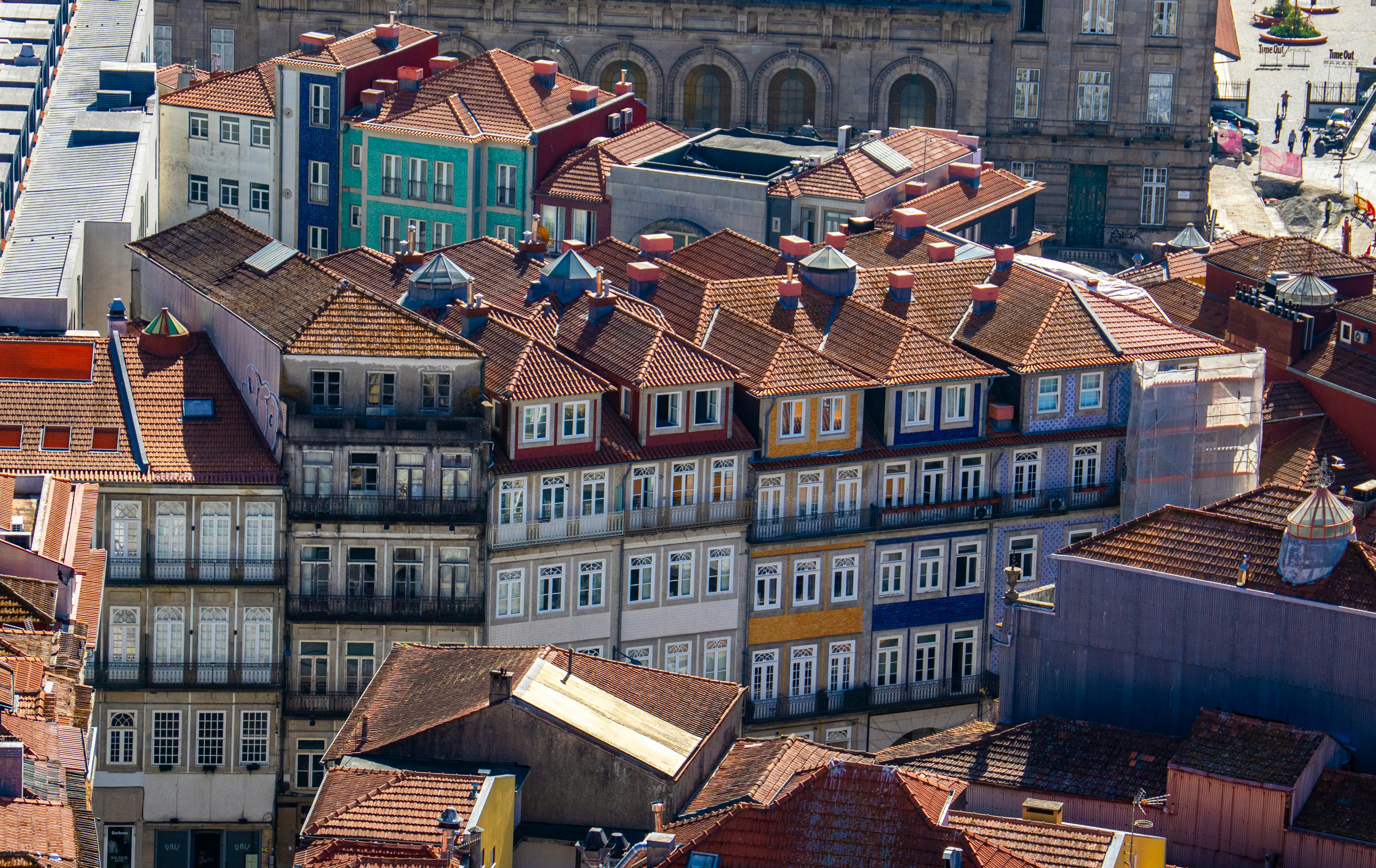 Patchwork Rooftops: A Colorful Tapestry of Urban Tiles