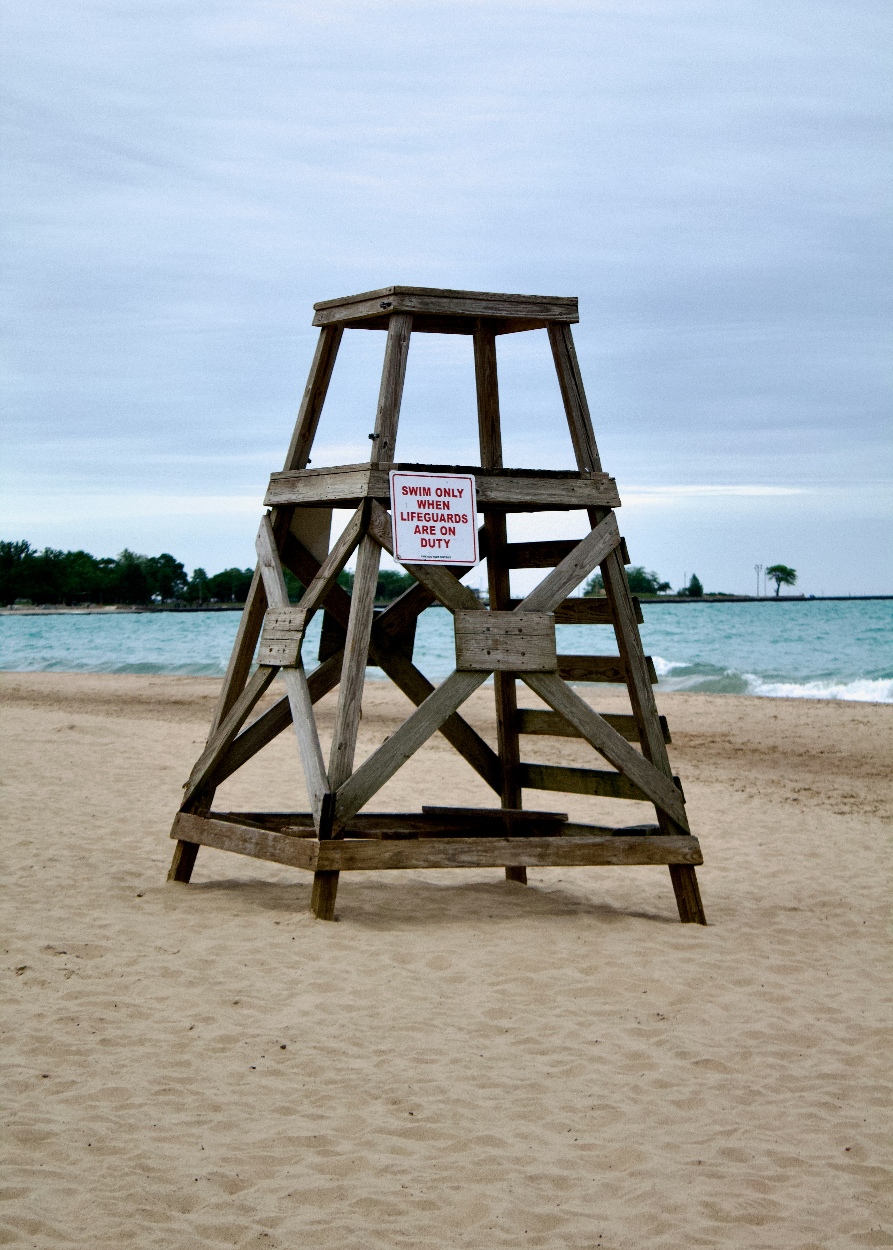 Lifeguard Tower Quietly Watches the Shore