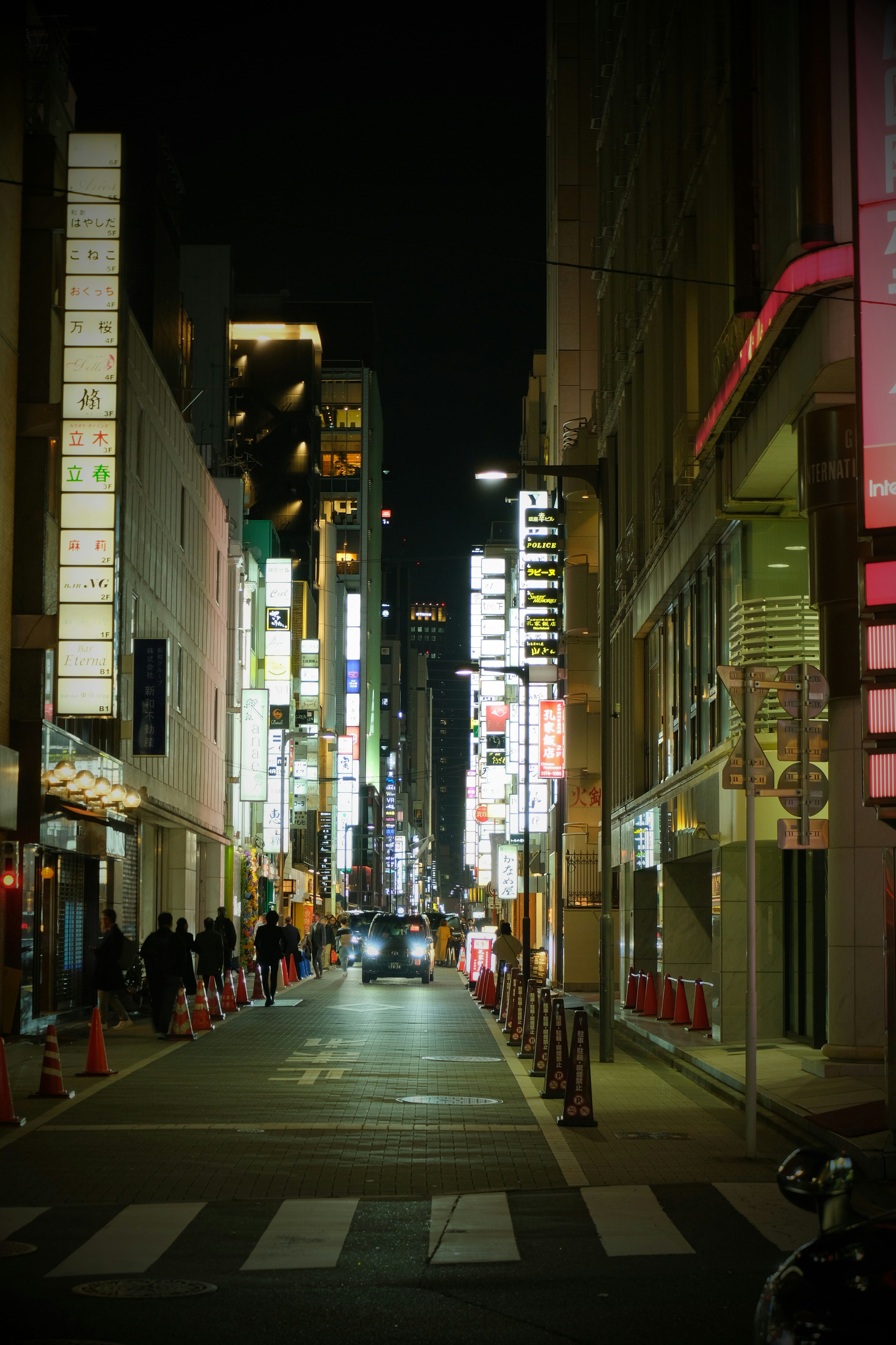Neon Alley: Nightlife Pulse Down a Shimmering Tokyo-like Street