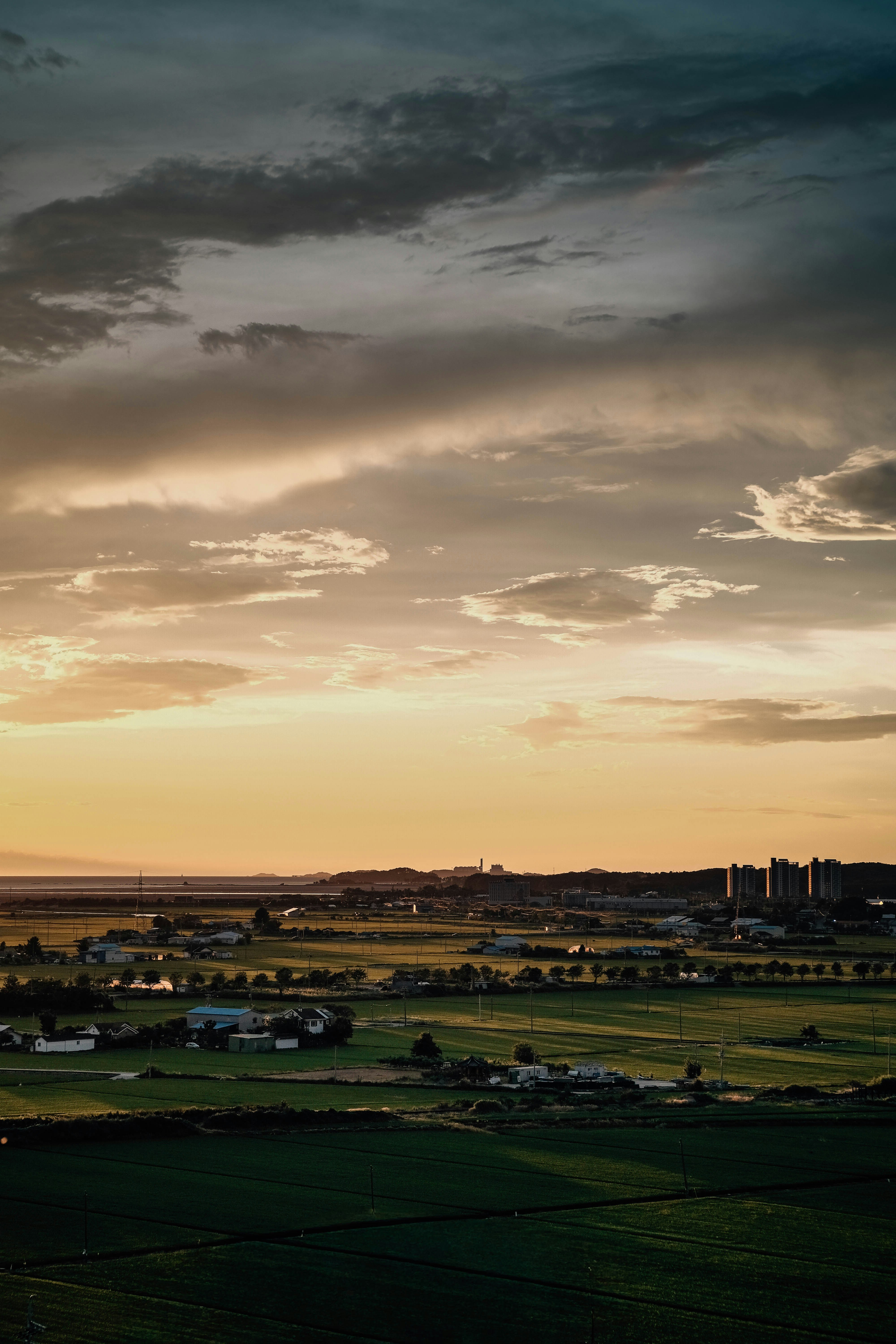 Sunset Over the Rural Horizon