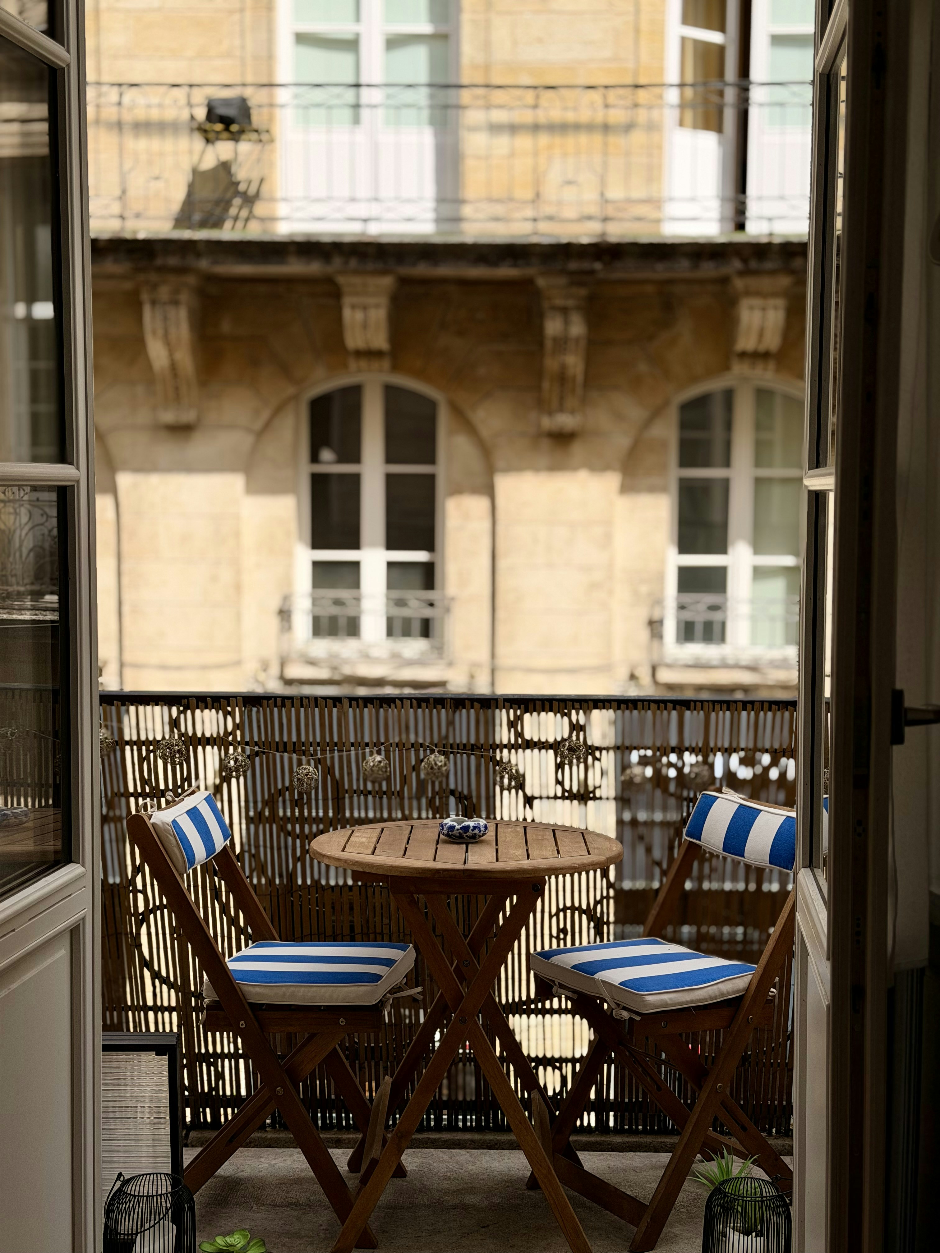 Cozy Parisian Balcony Tea for Two