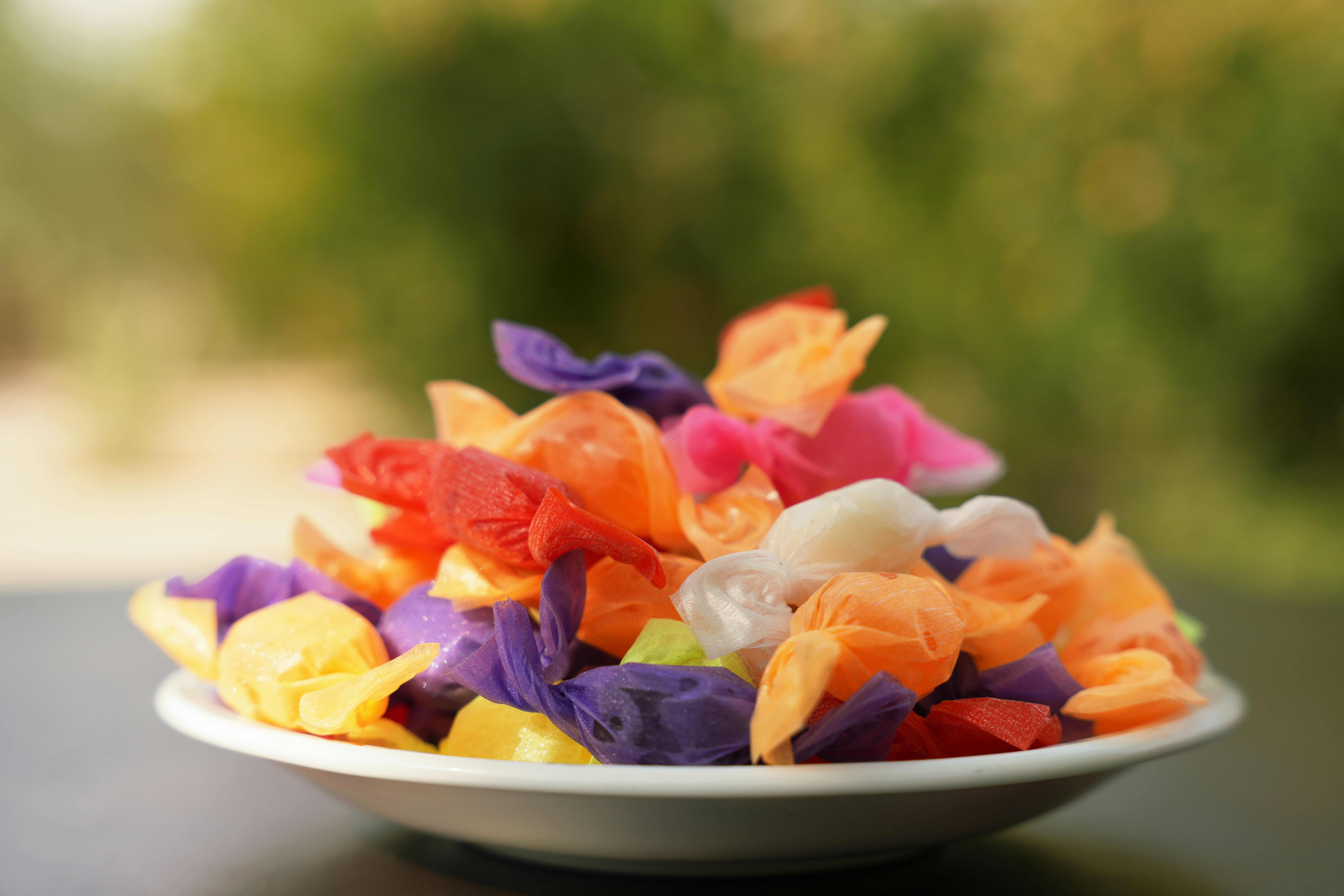 Burst of Color: A Plateful of Tissue Paper Bouquets