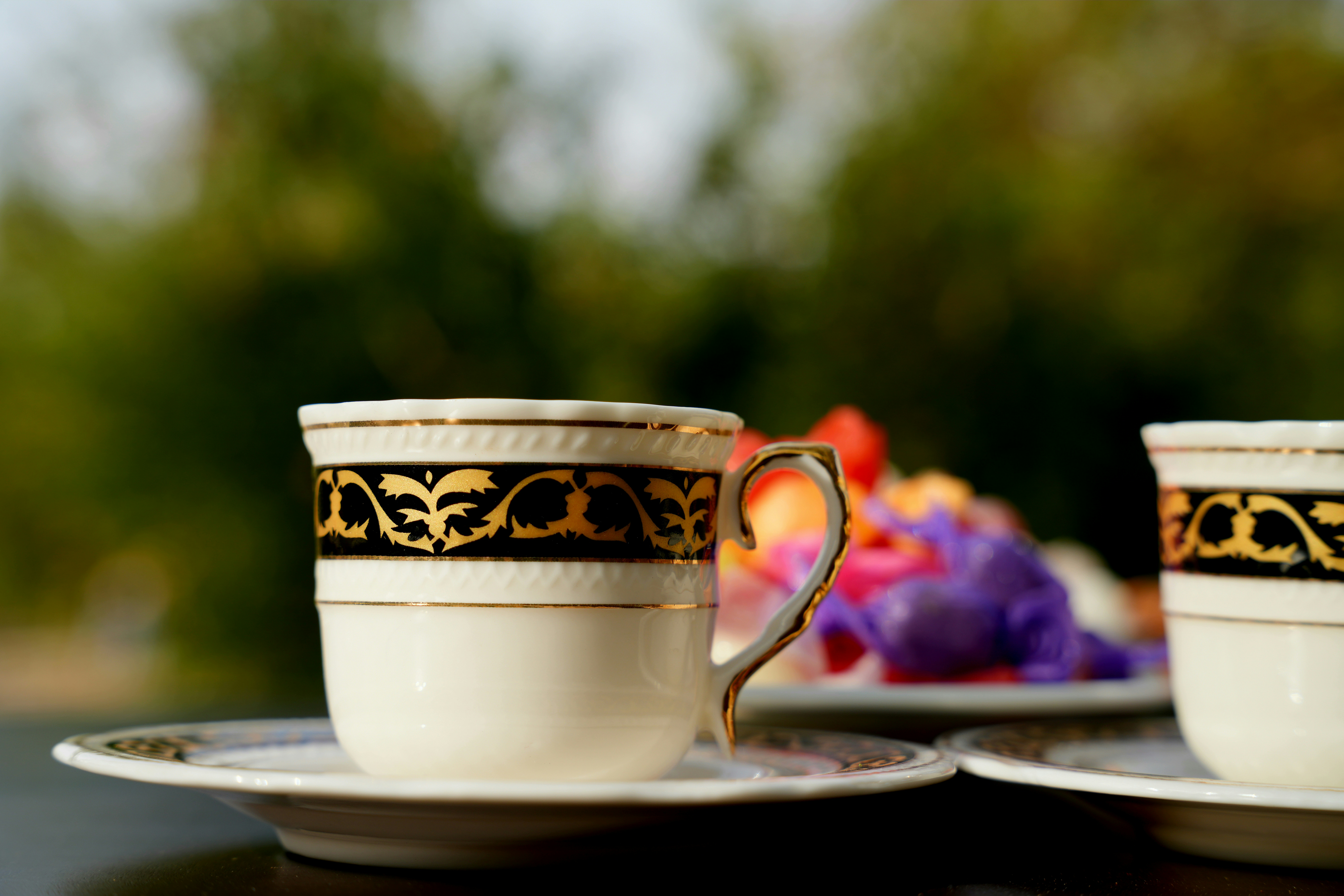 Tea Portrait: A Pair of Elegant Cups Repose on a Table