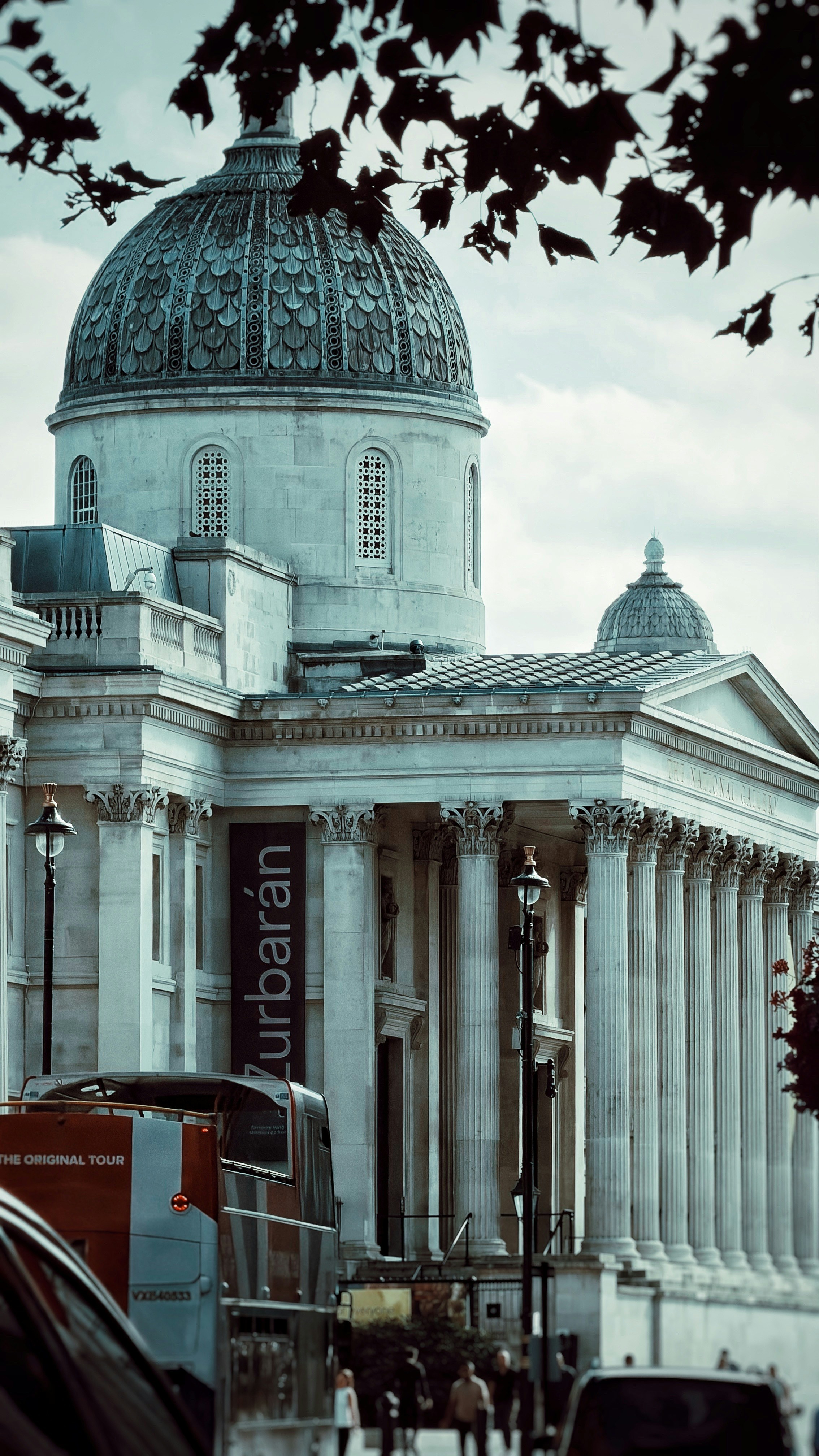 Temple Dome and Colonnade Amid Urban Fragrance of a City Tour