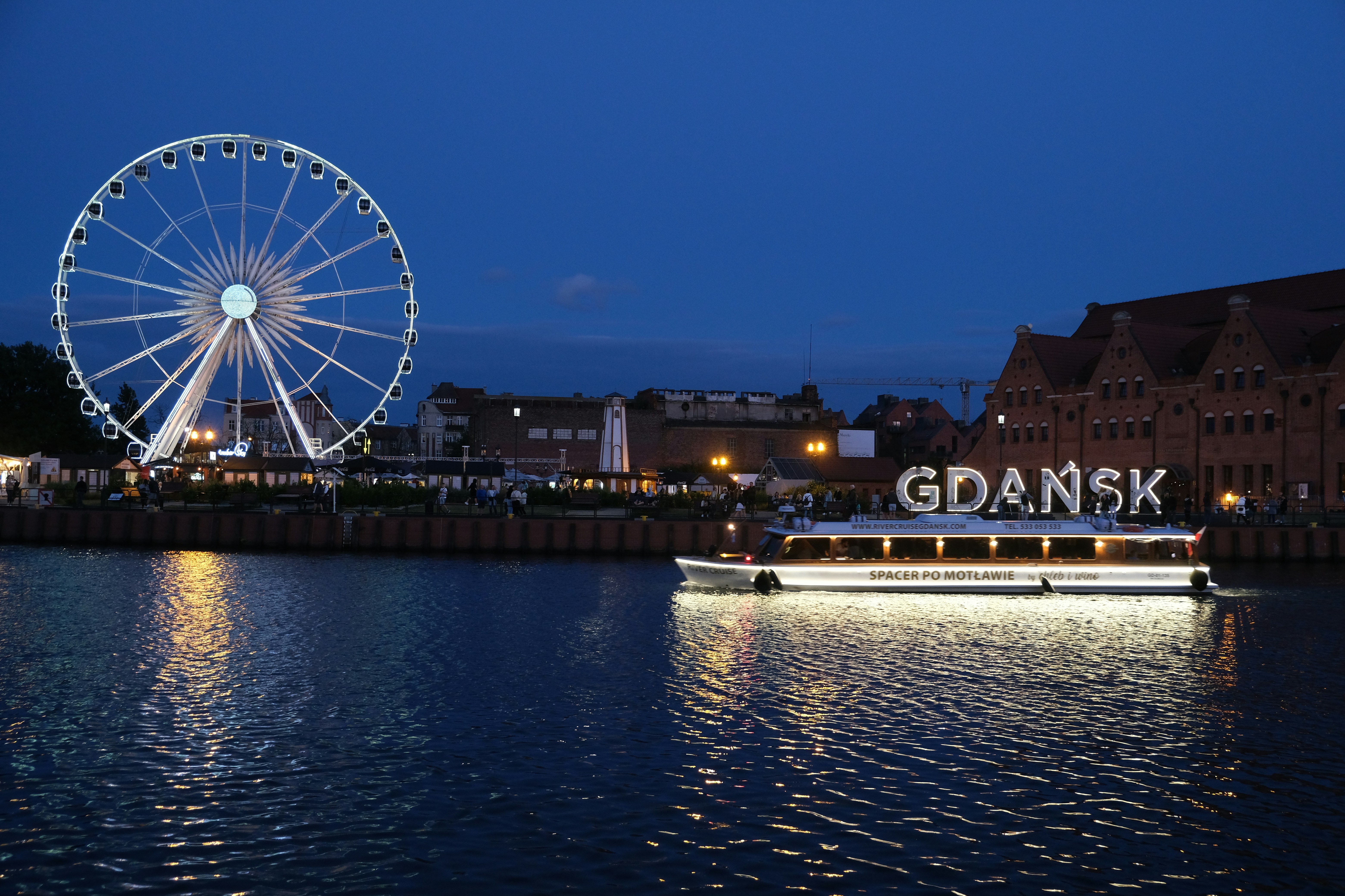 Night Boats and a Lone Wheel: GDansk by the Waterfront