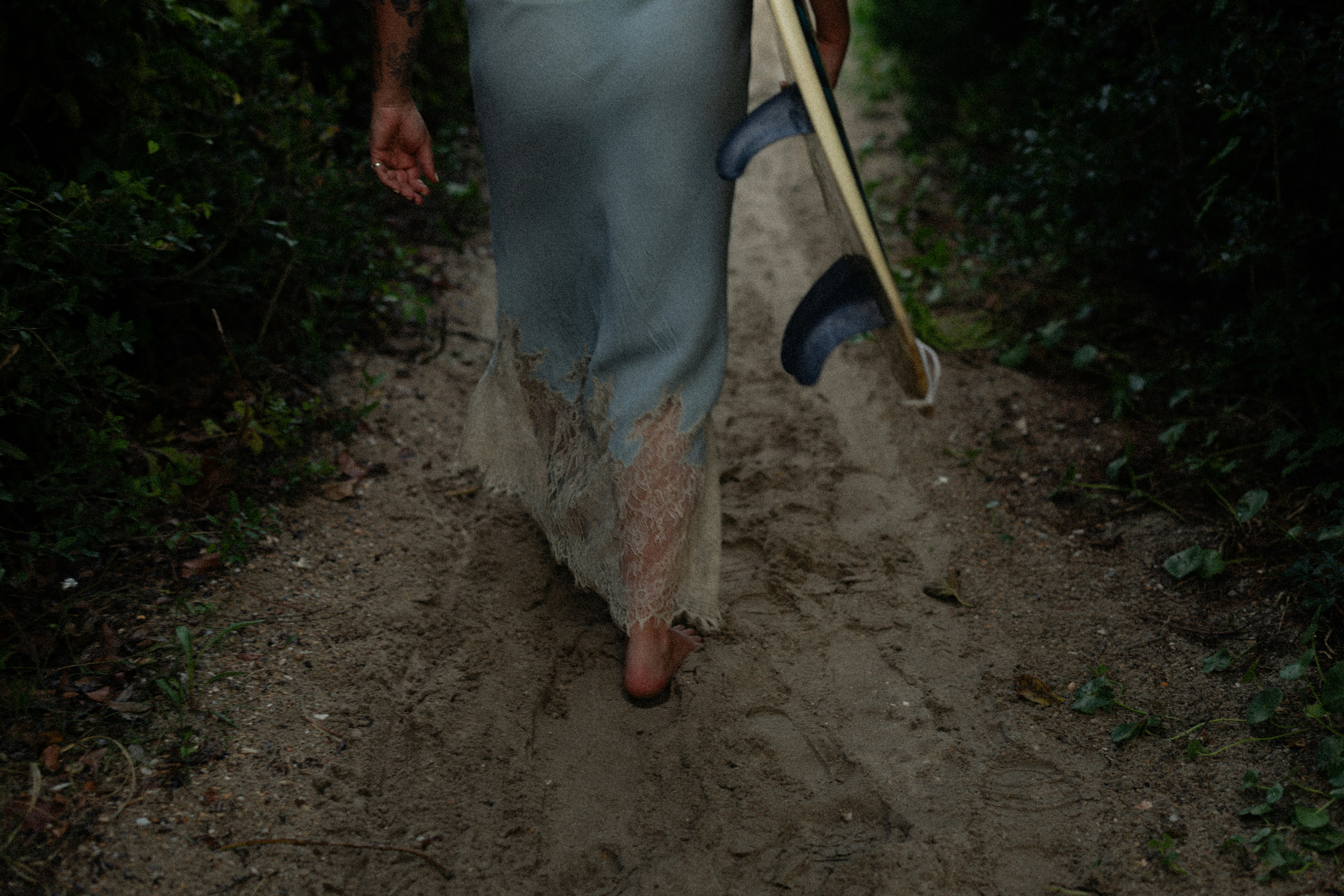 Barefoot Path: A Tattered Hem on a Sandy Trail