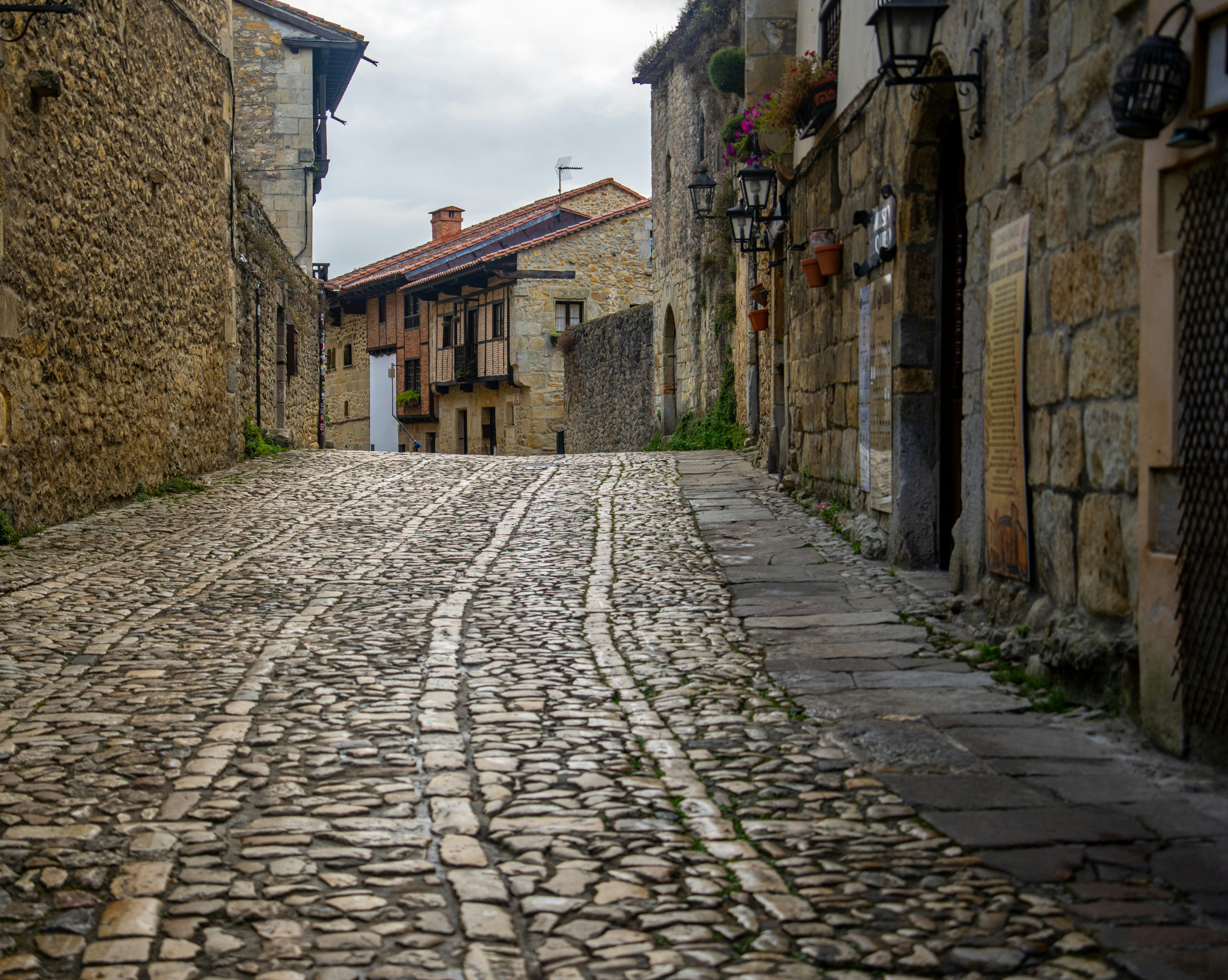 Old Town Callejon: Weathered Cobblestones and Warm Facades