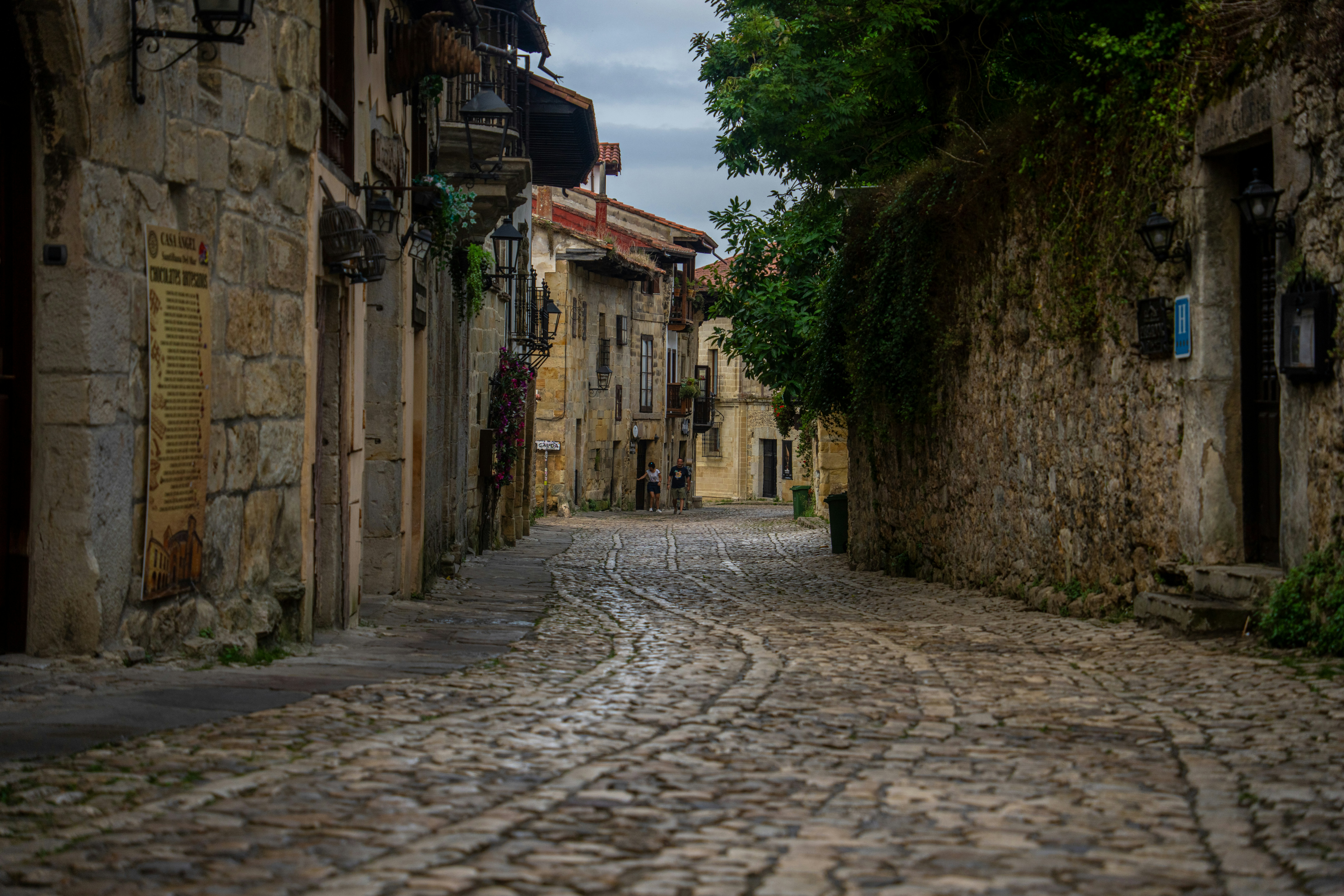 Cobblestone Street into the Village Heart