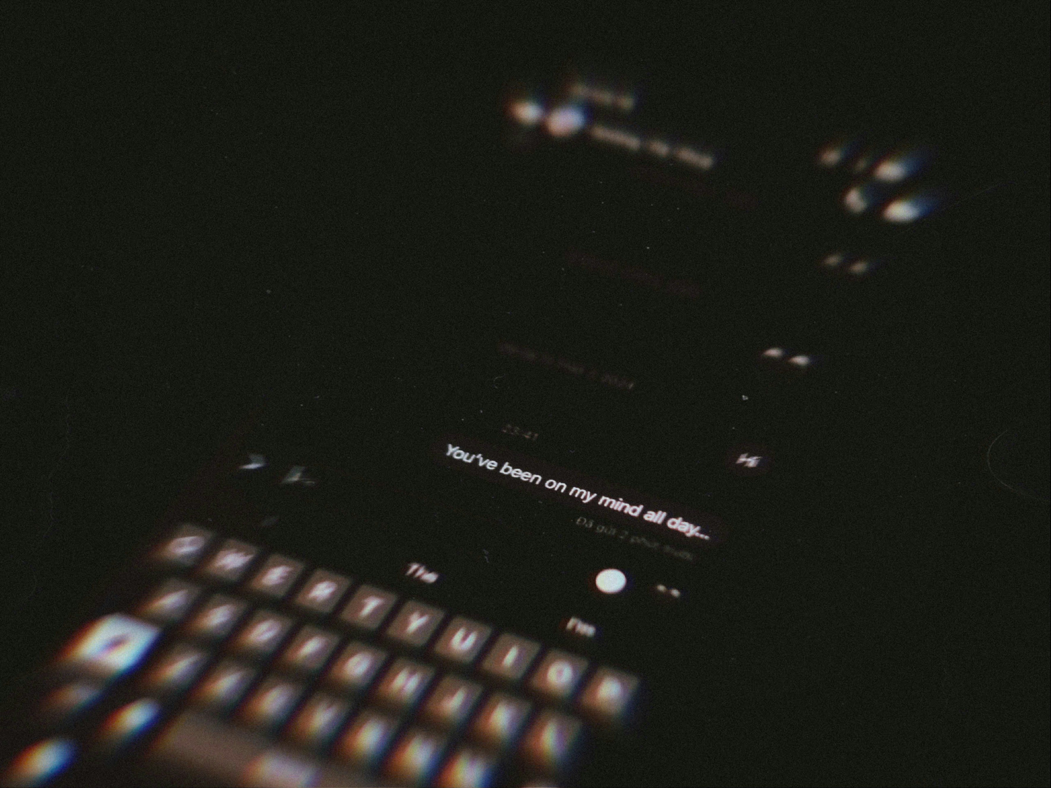 Midnight Echoes: Glitched Message on a Dim Screen