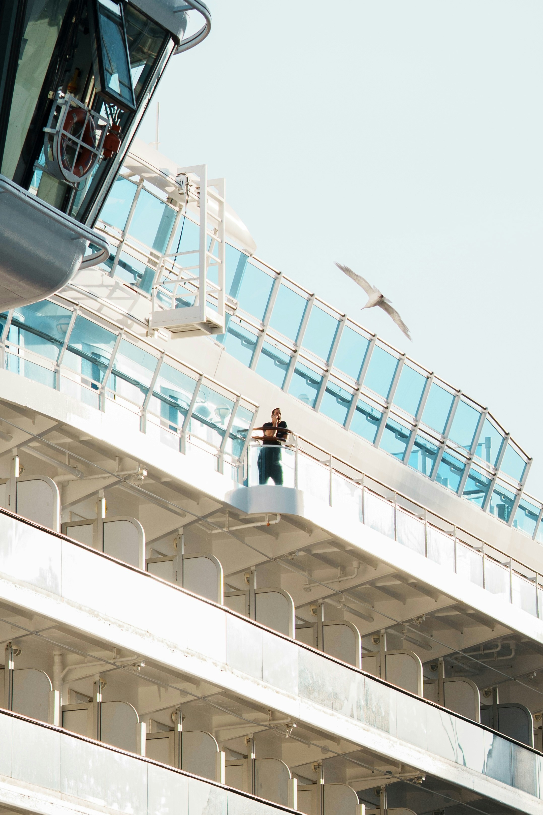 Above the Deck: A Moment on the Glass Rail