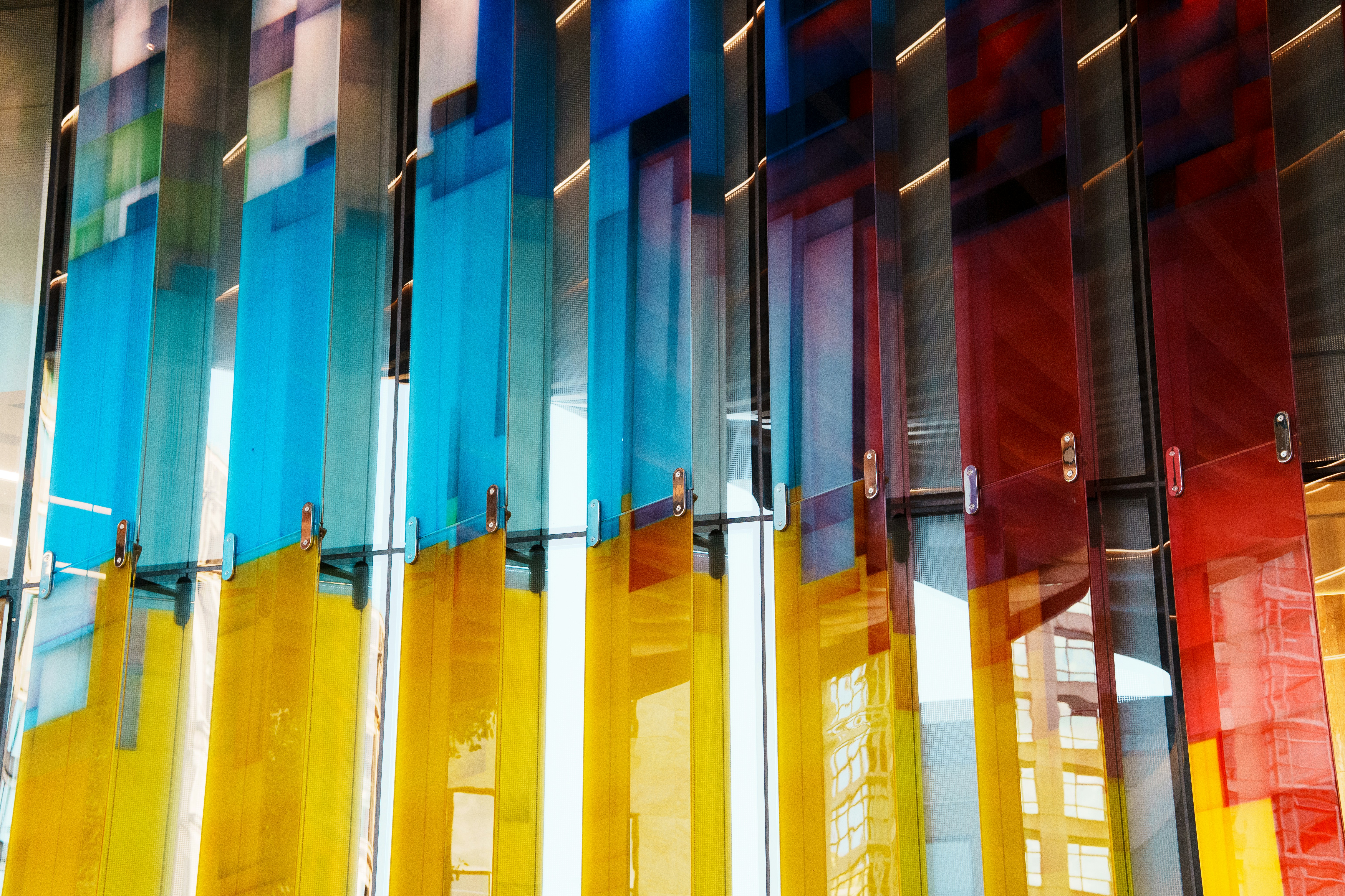 Chromatic Glass: Vertical Rails of Color