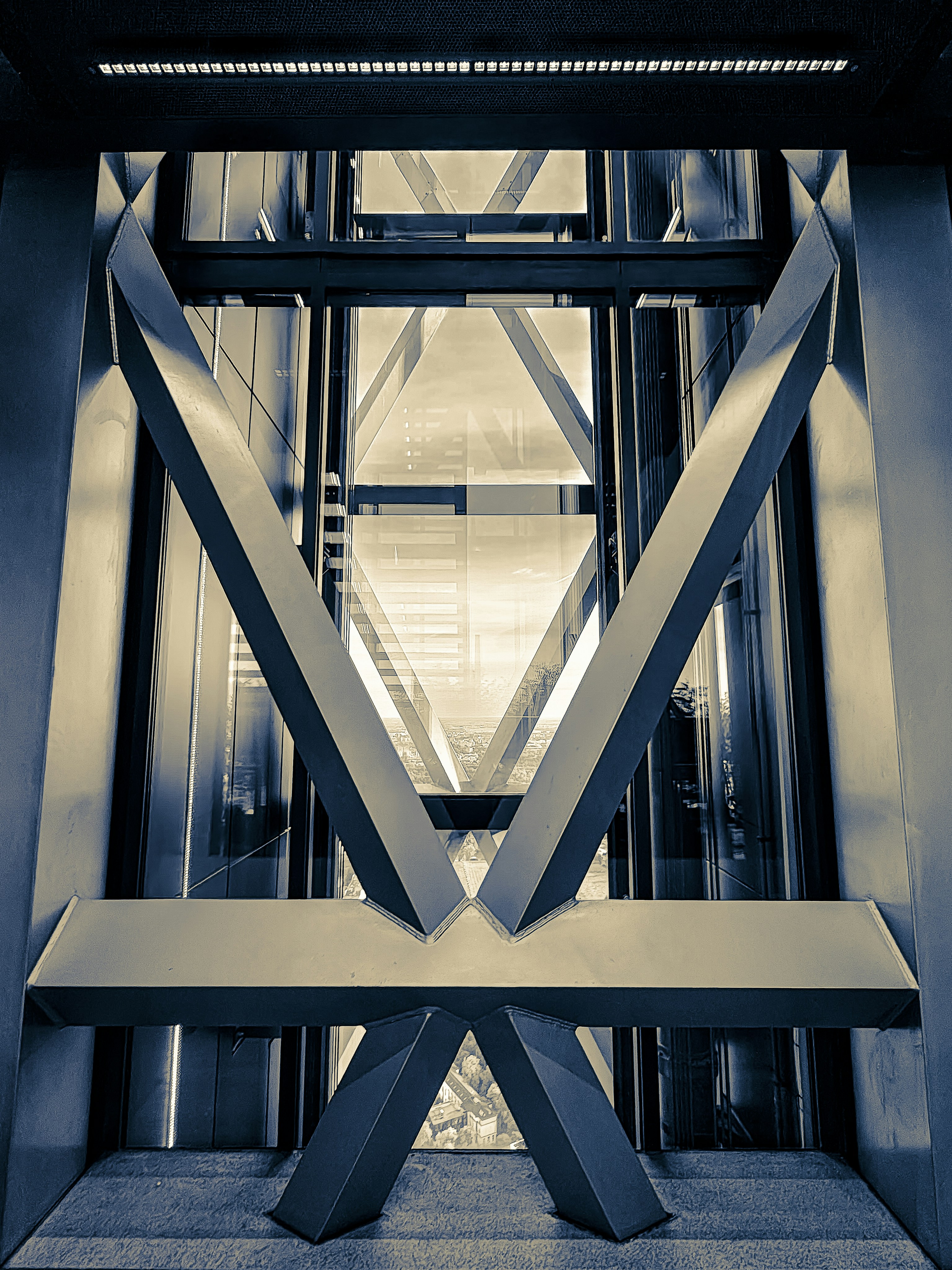 Architectural X: Symmetry in Steel and Light