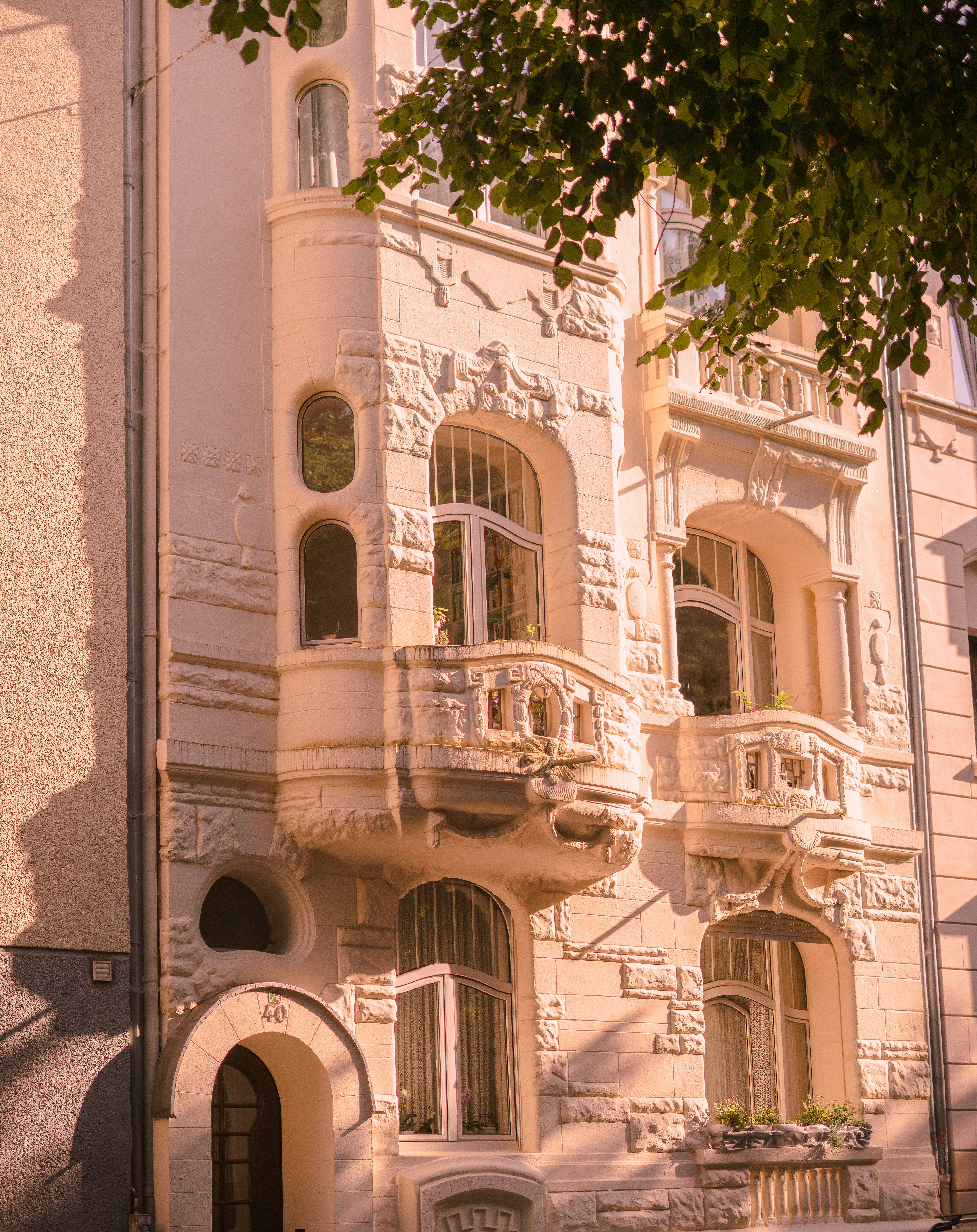Ornate Facade in Warm Light