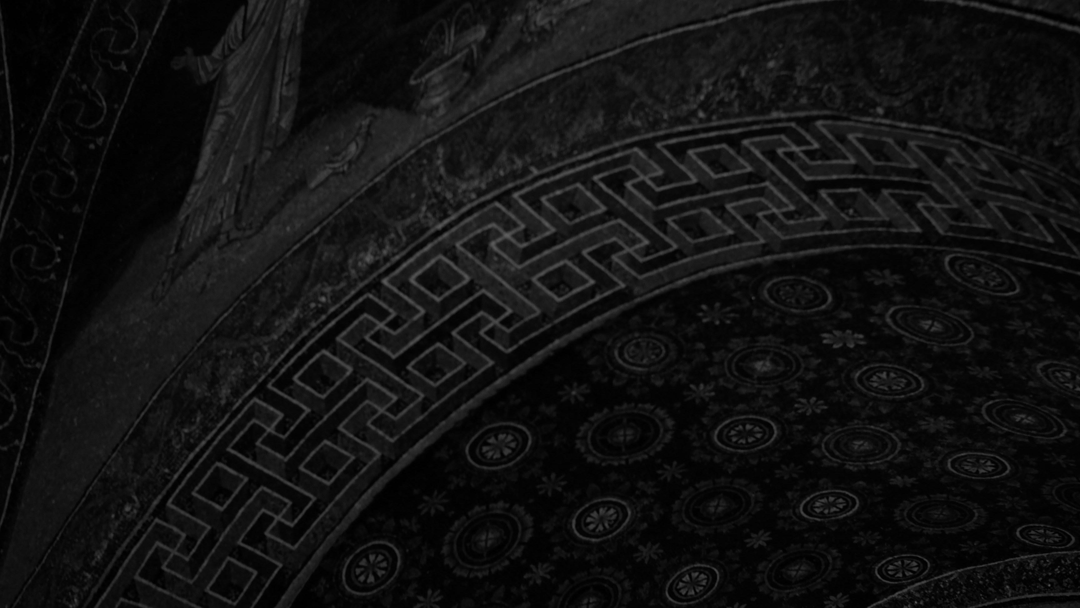 Intersection of Patterns: A Grayscale Archway Study