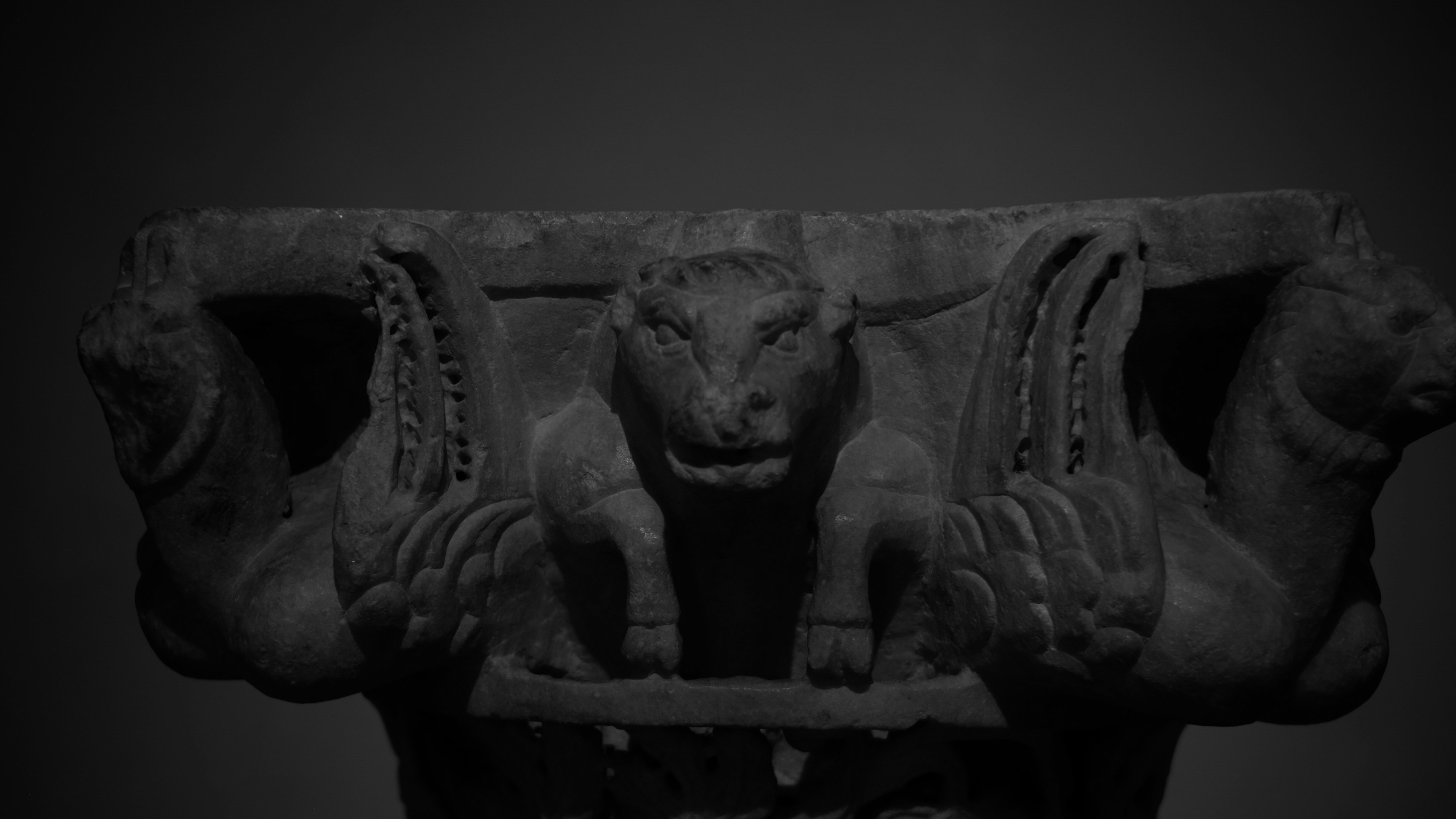 Stone Gargoyle at Dusk: A Quiet Carved Sentinel