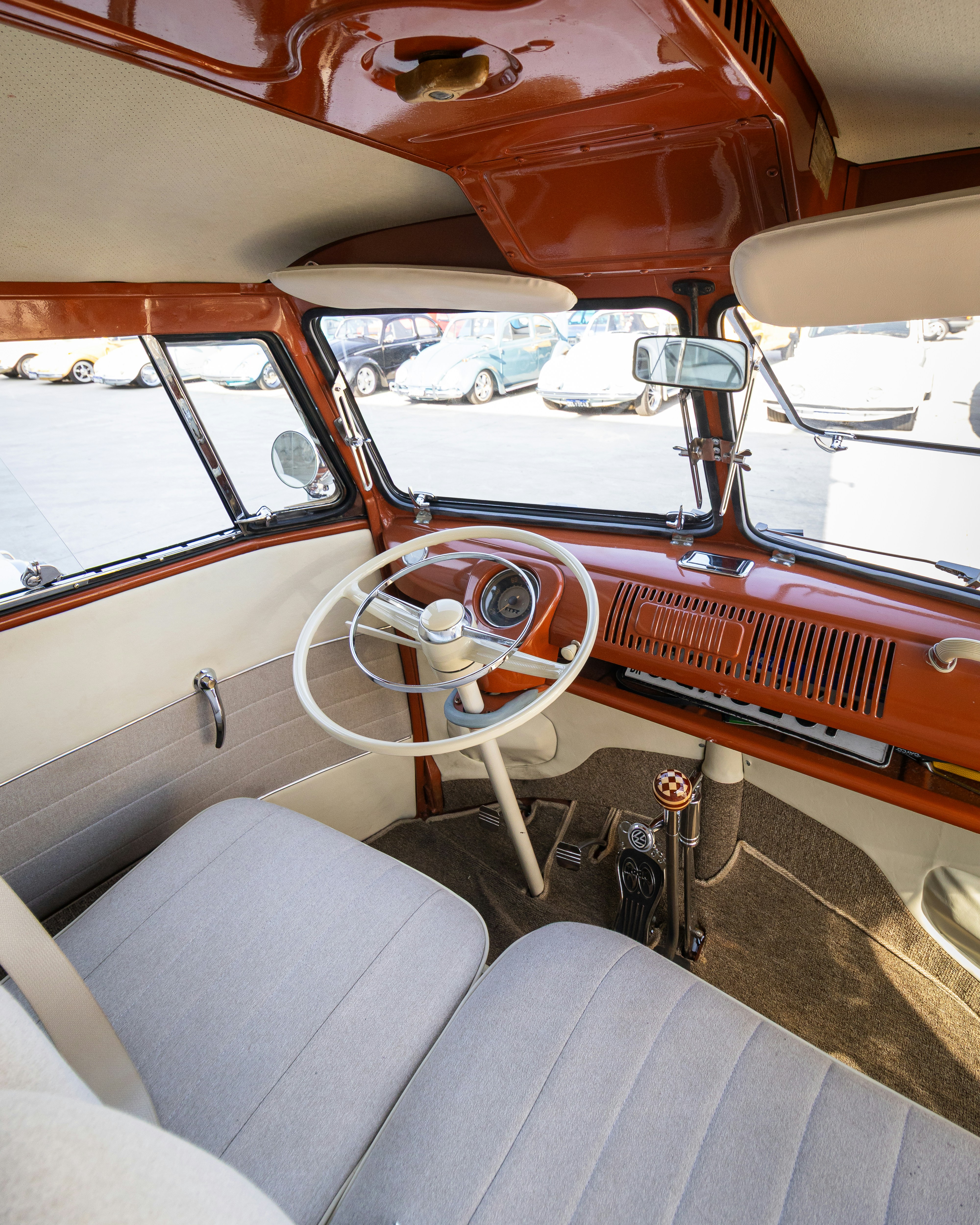 Vintage Cab Interior: A Glimpse into Moored Chrome and Cream