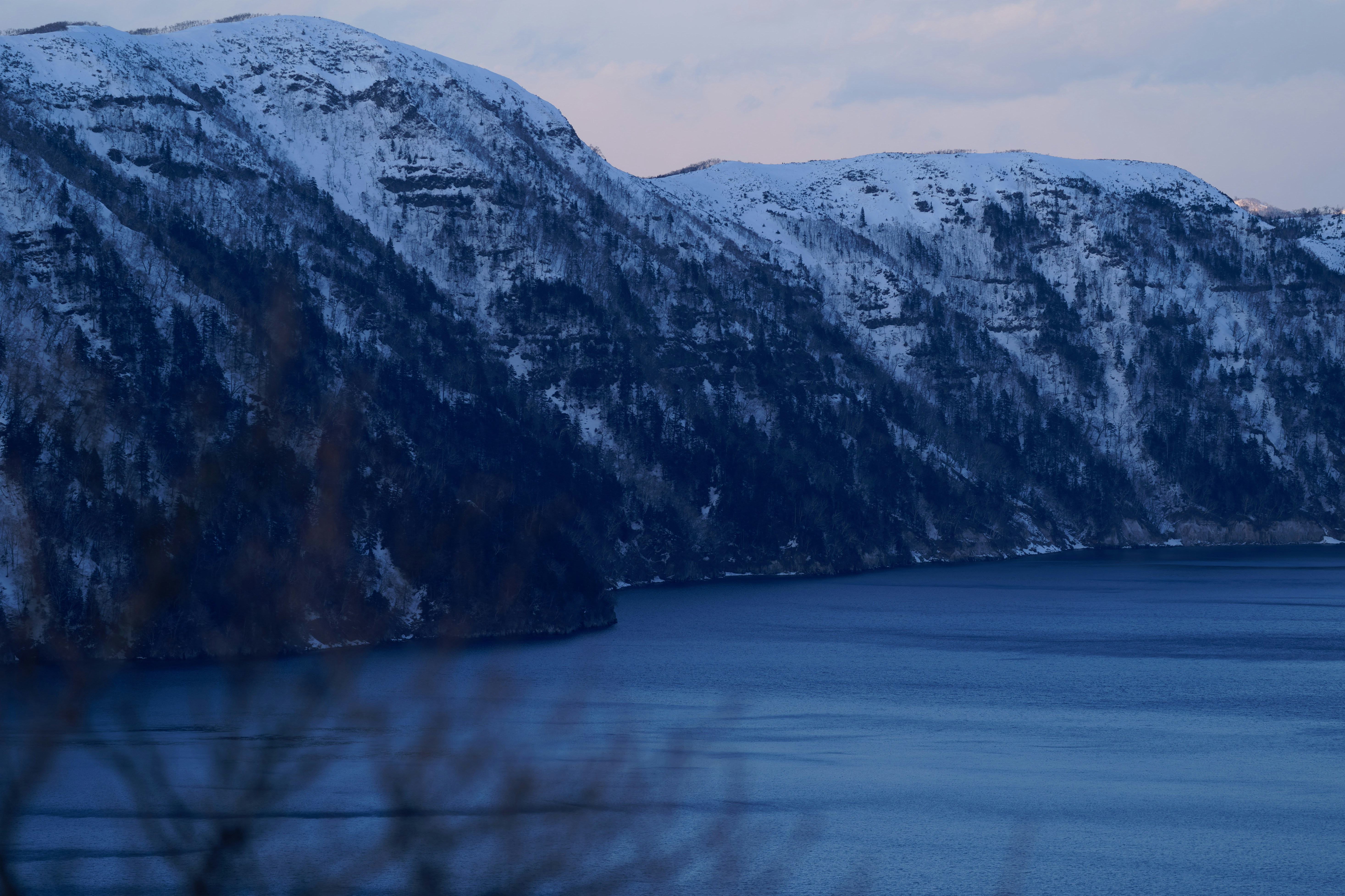 Snowbound Fjord at Dusk
