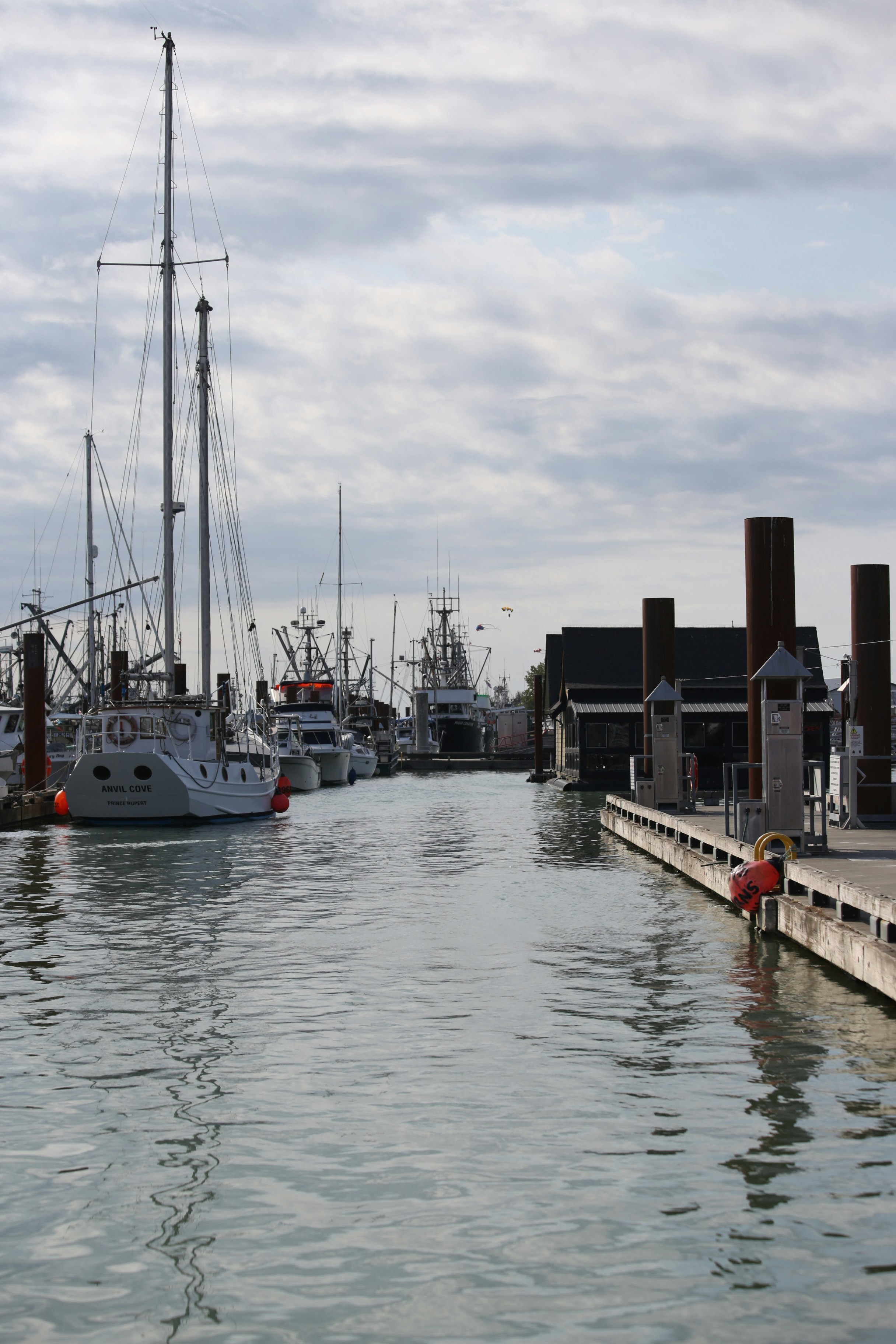 Moorings and Masts: A Quiet Marina Corridor