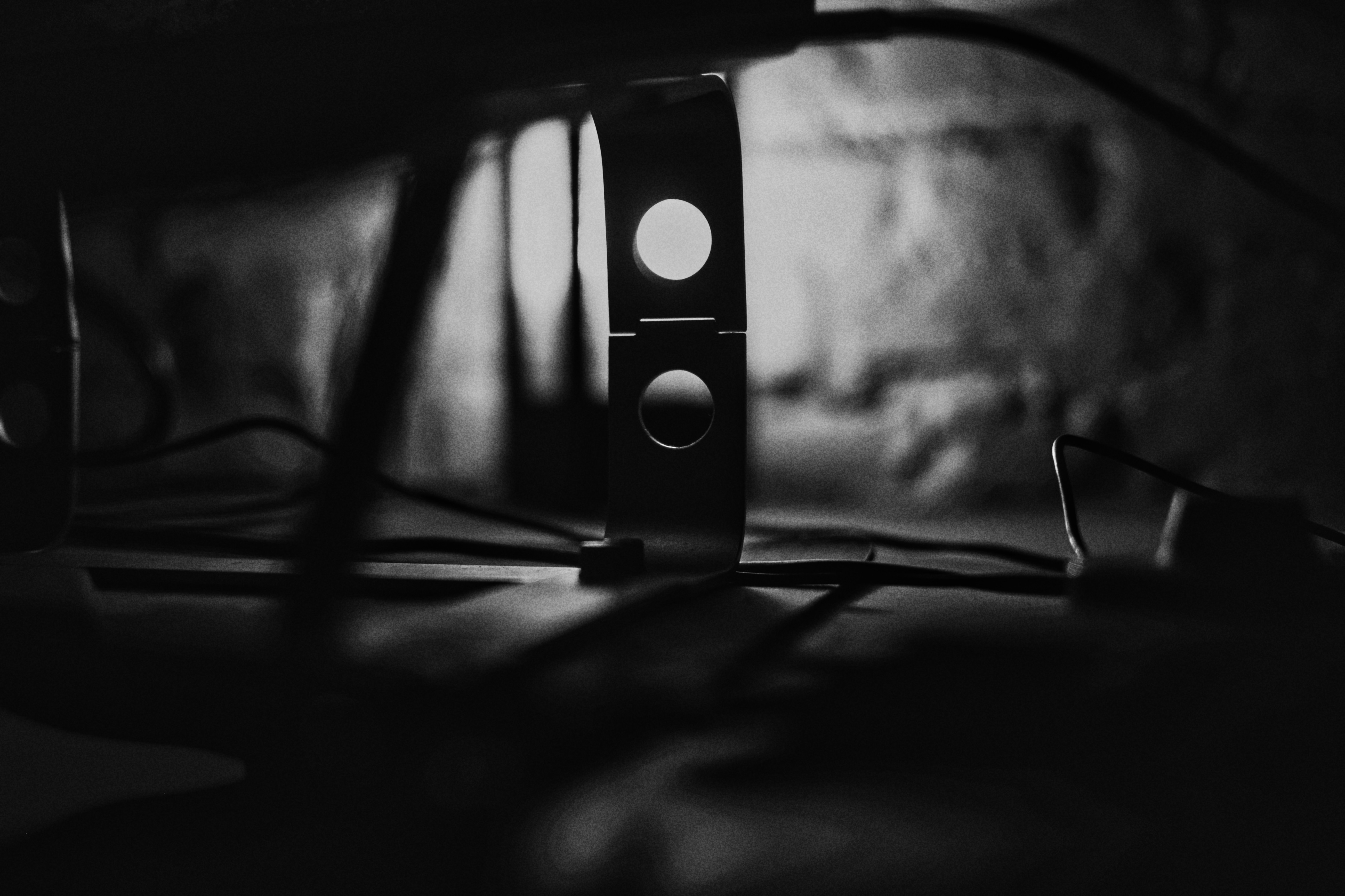 Minimalist Iron Ring in the Shadowed Studio