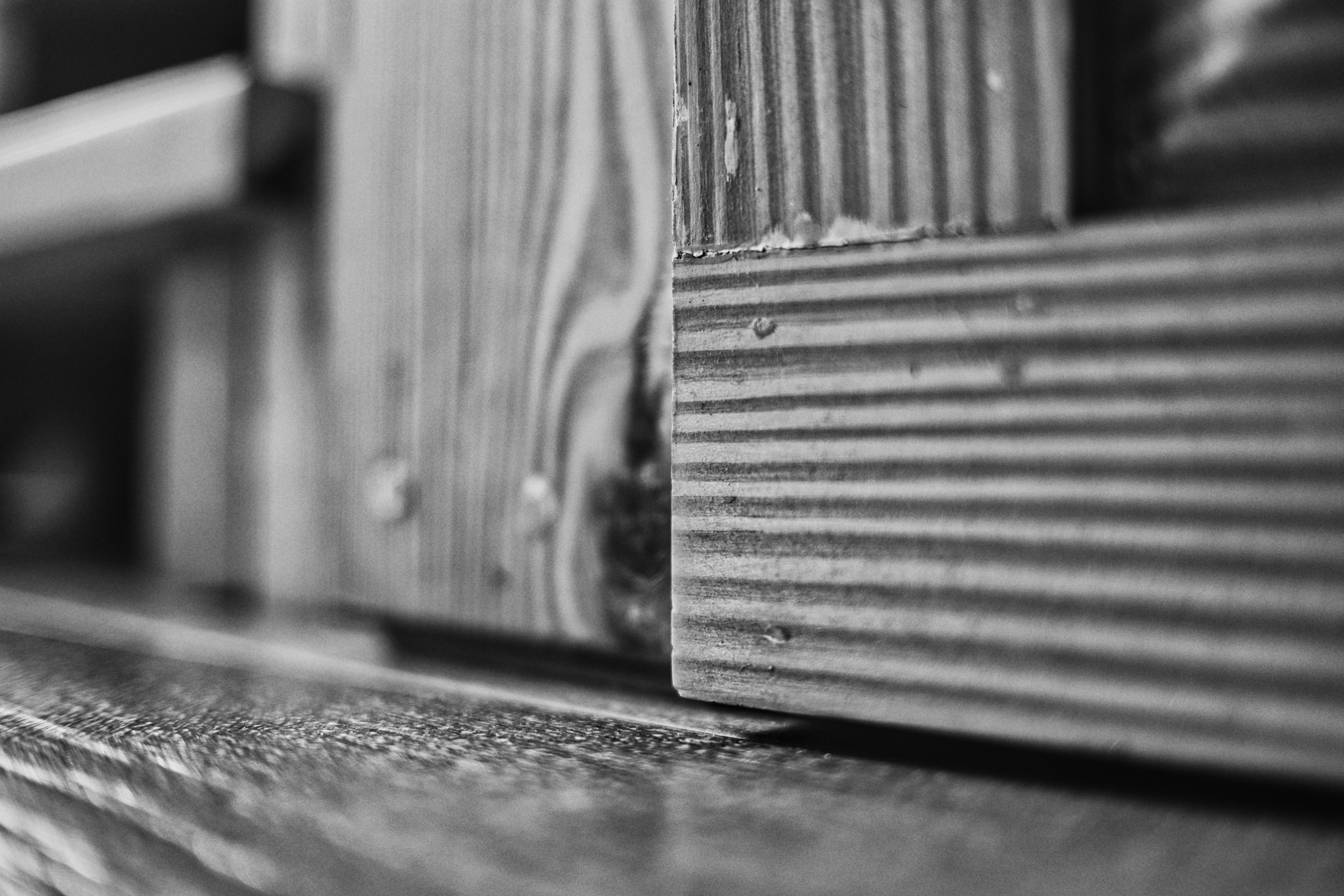 End of a Plank: Macro Texture in Early Light