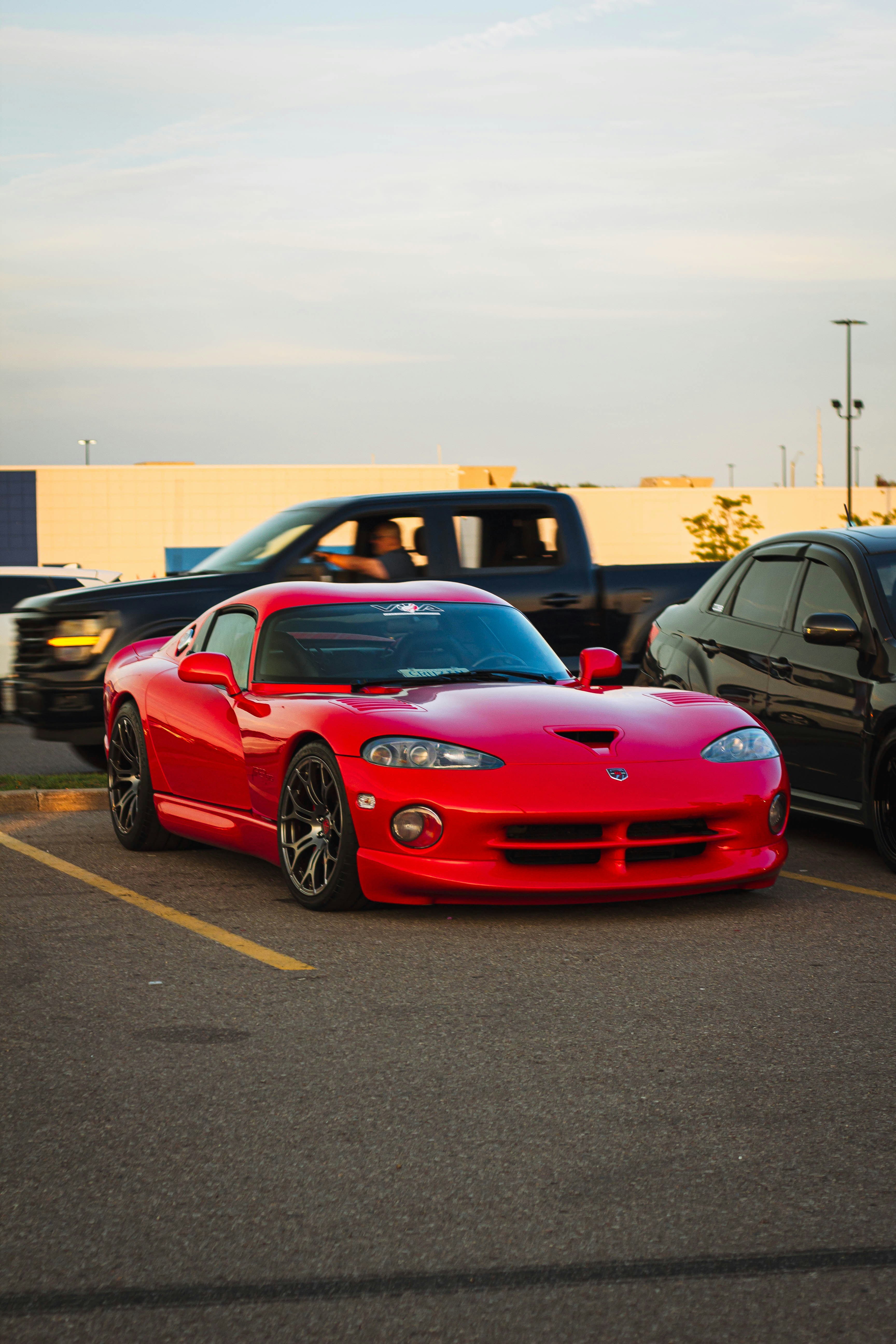 Red Dragon in the Parking Lot: A Sportscar Moment