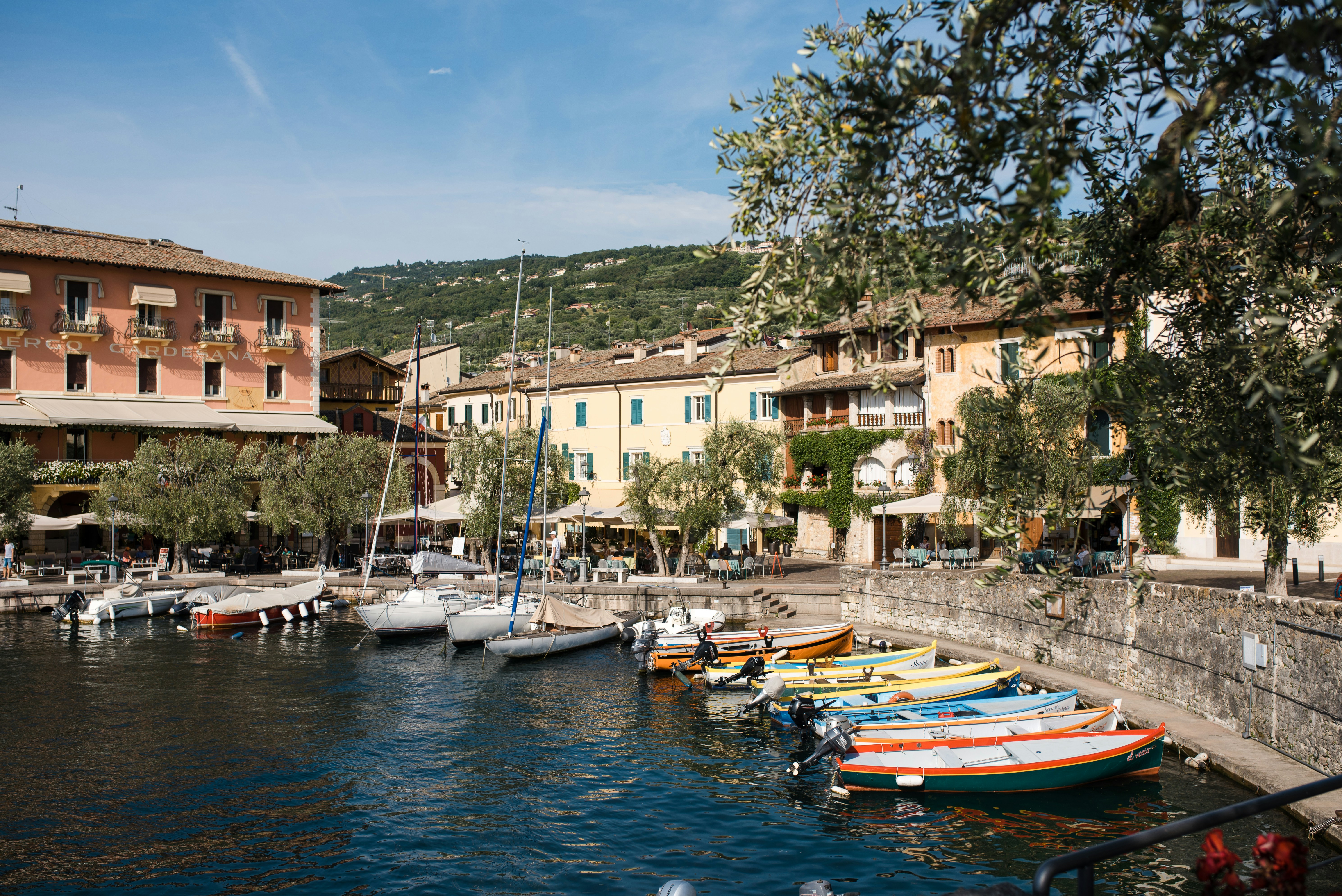 Harbor by the hillside village