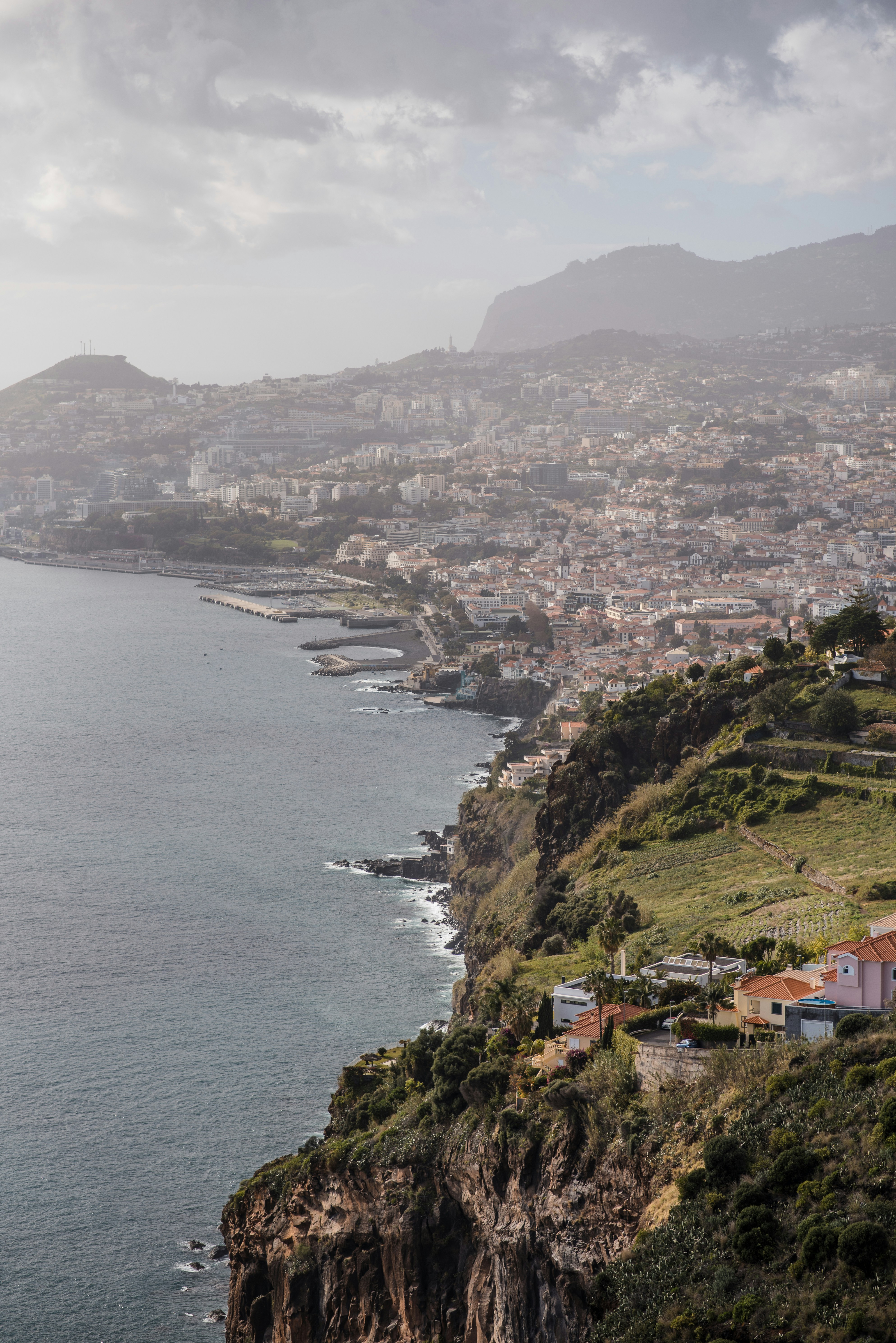 Coastal Village Clifftop Panorama