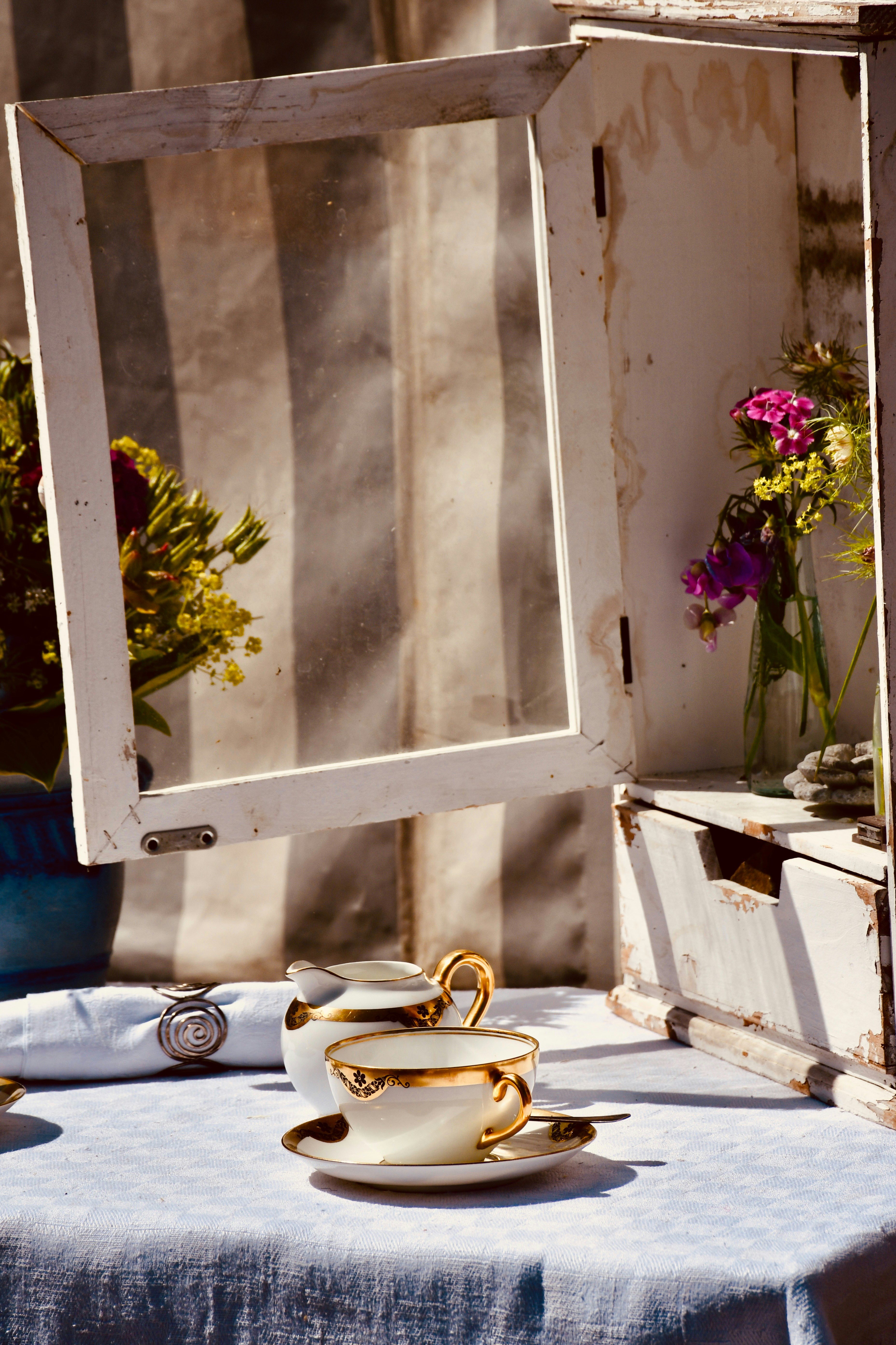 Morning Tea on a Weathered Lane