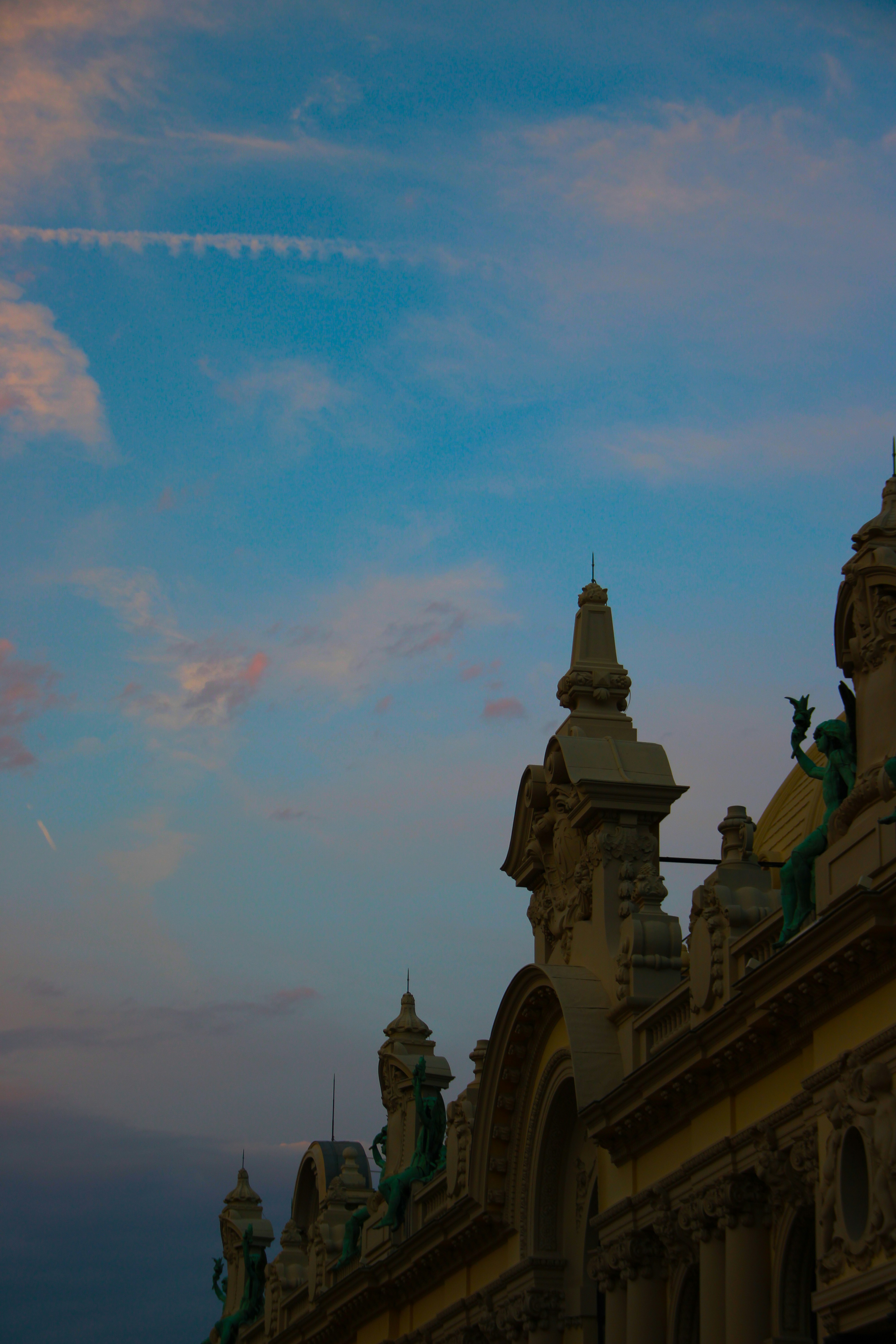 Ornate Architectural Grandeur Beneath a Dusk Sky
