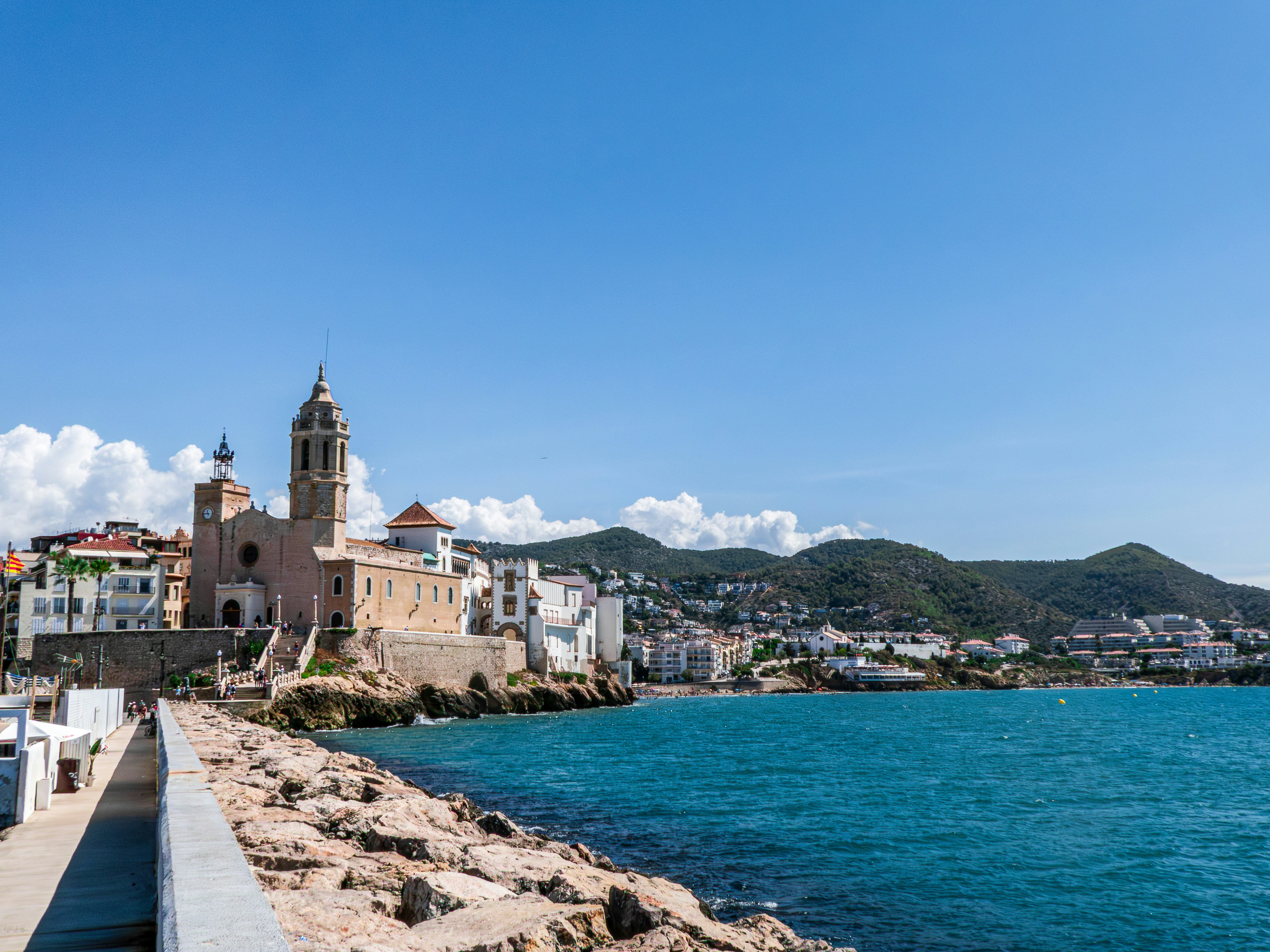 Seaside Clocktower and Tumbledown Townscape