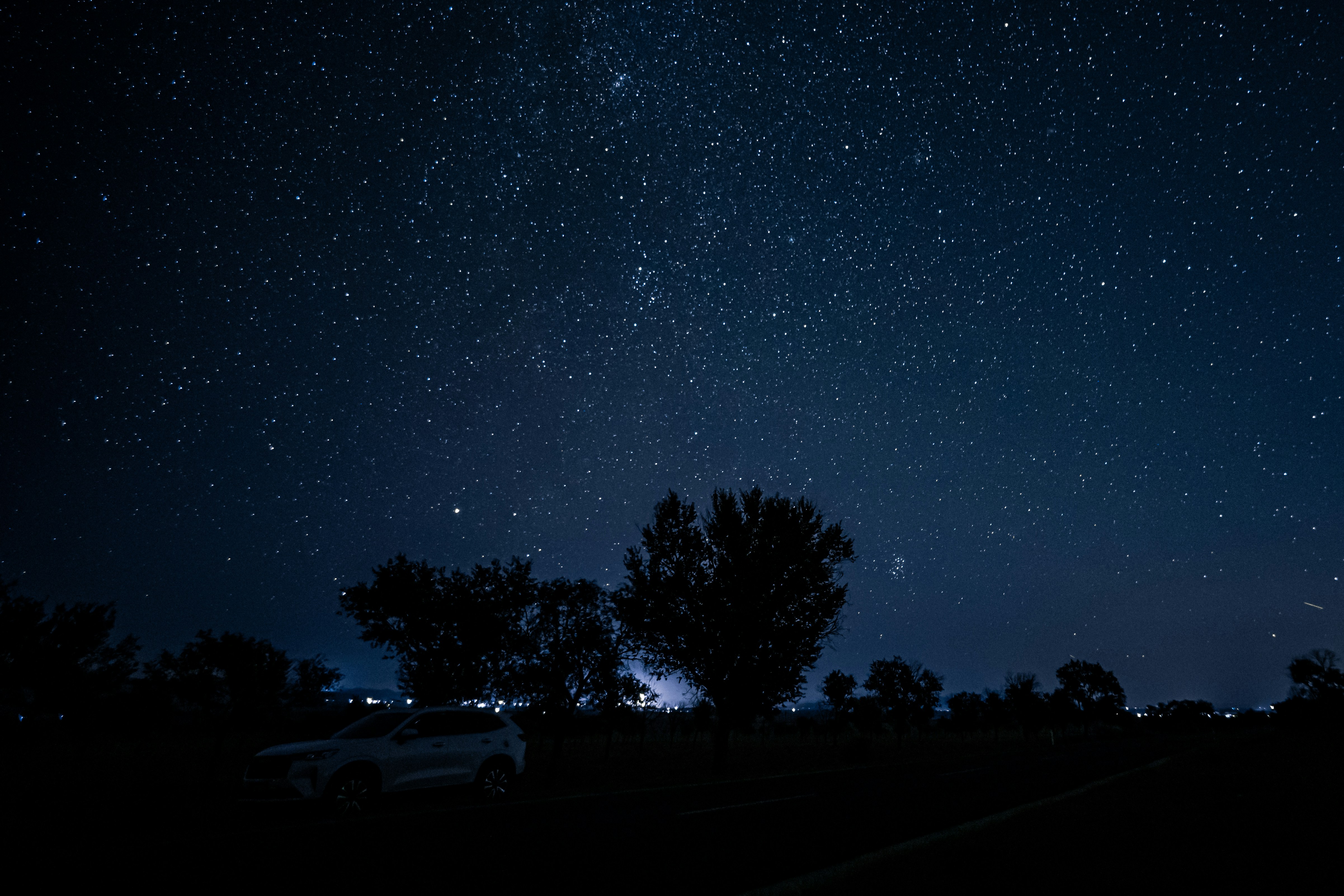 Starlit Silhouette over Quiet Horizon