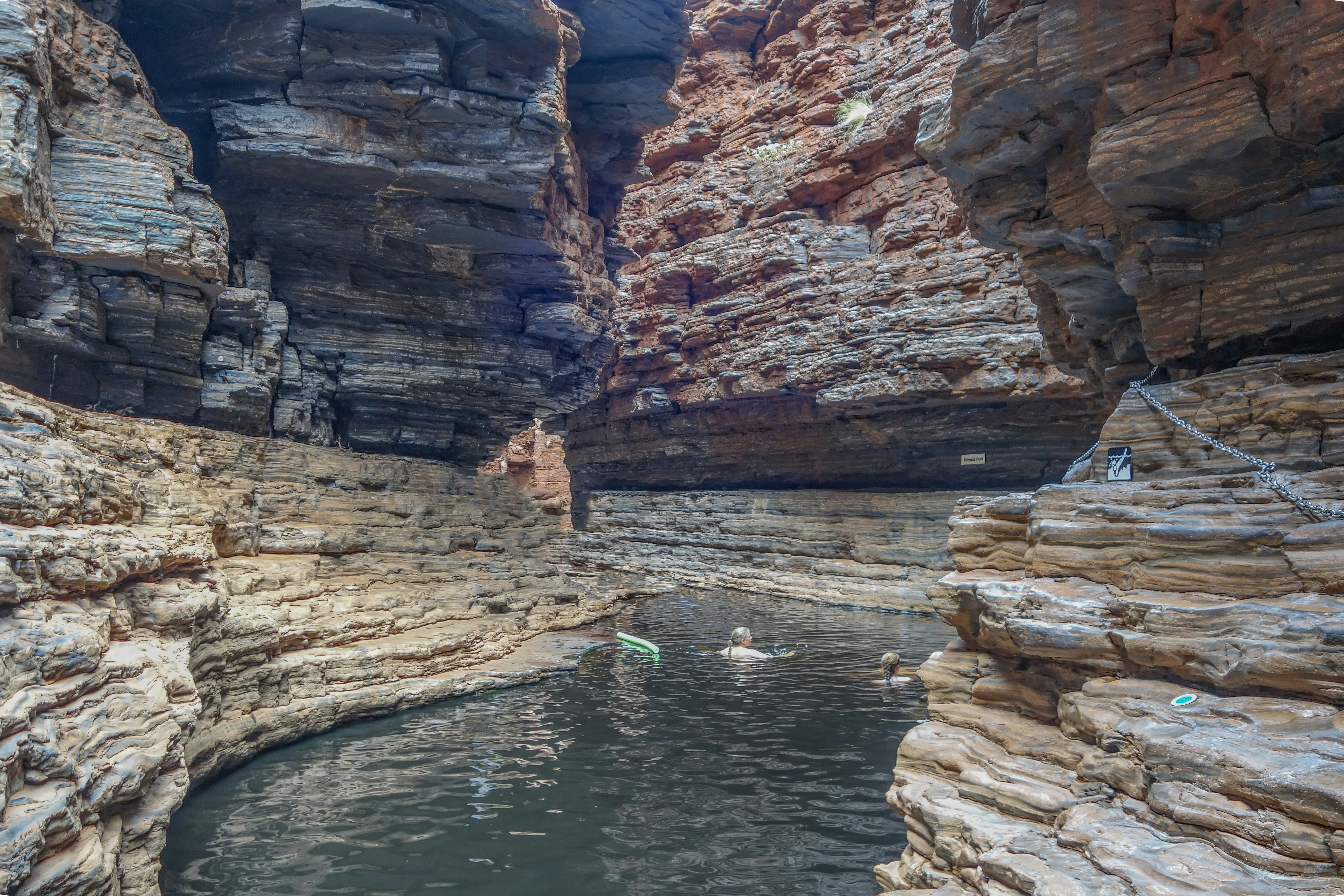 Cove of Stone Walls: Swimmers in a Narrow Ocean Gorge