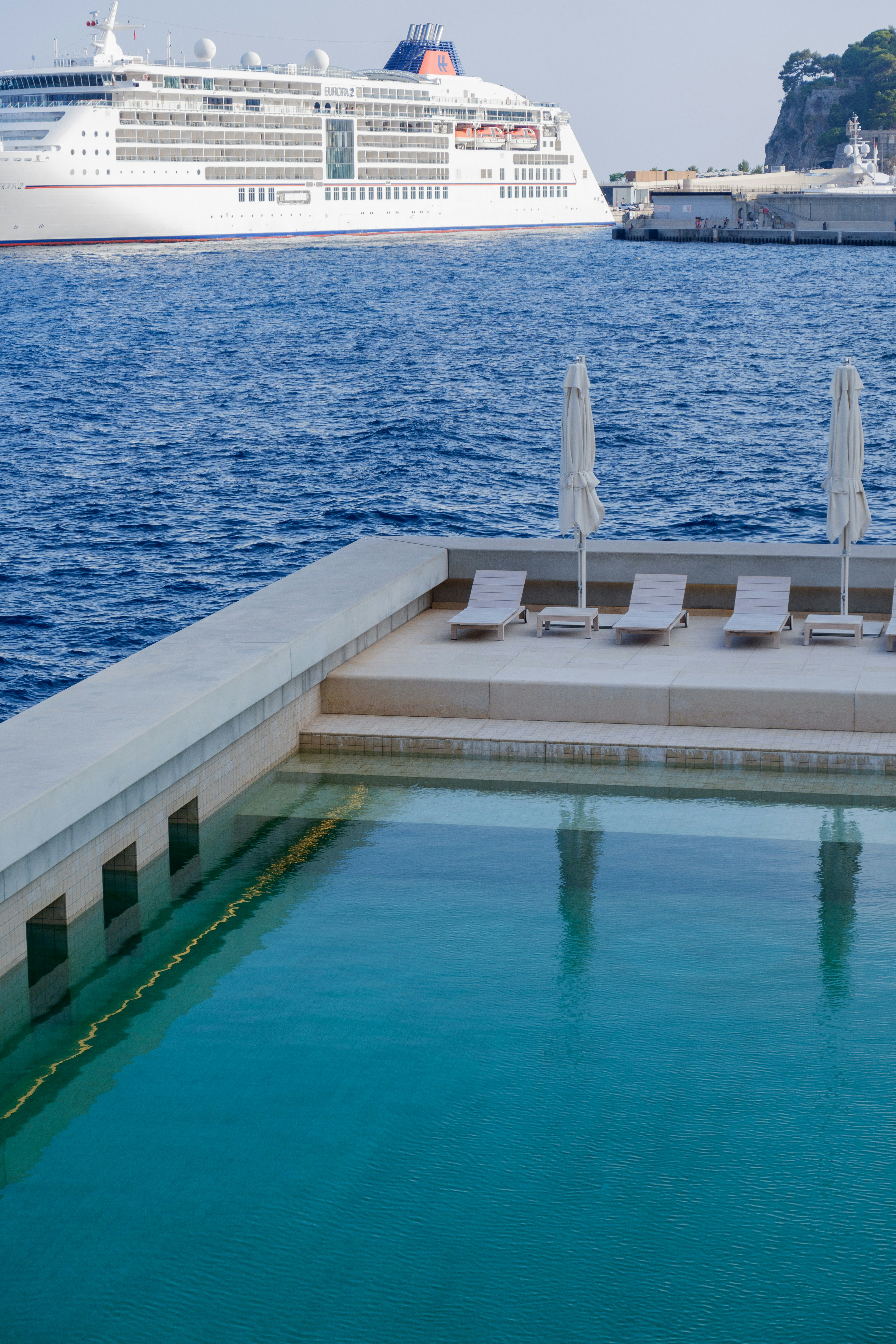 Luxurious Terrace Over Blue Serenity