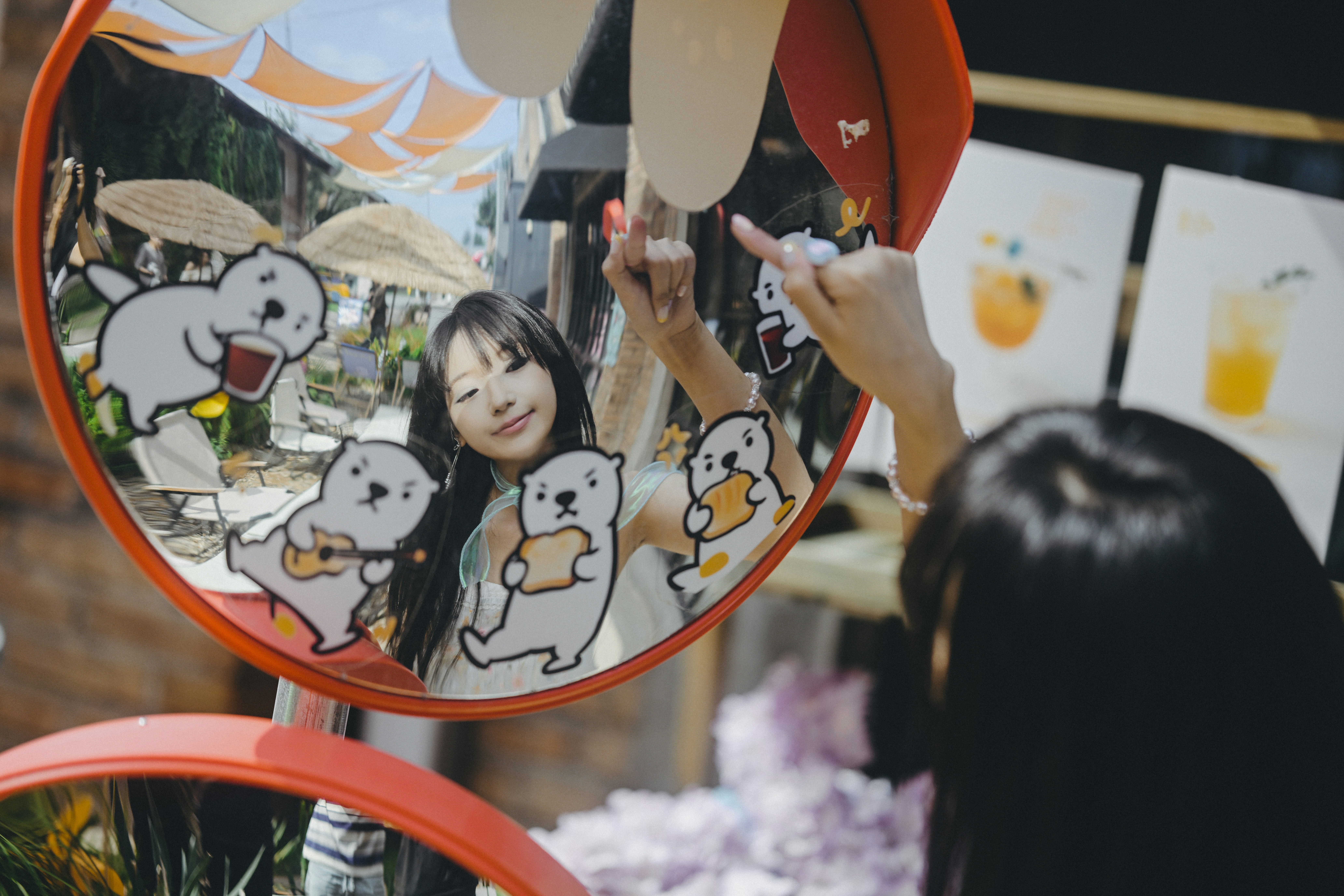 Mirror Maze Smile: A Portrait Through a Fun Circular Frame