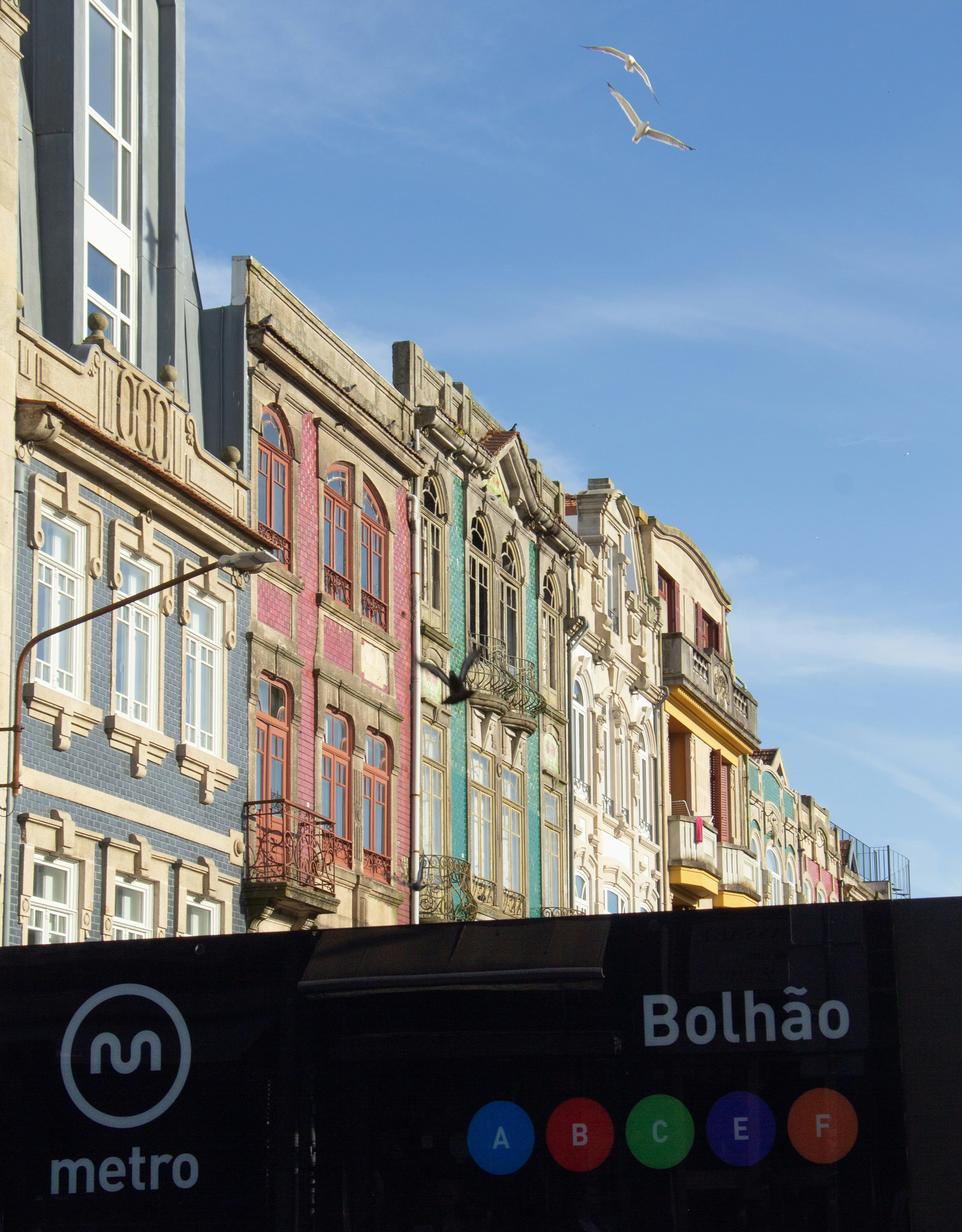 Colorful Facades Under a Clear Sky