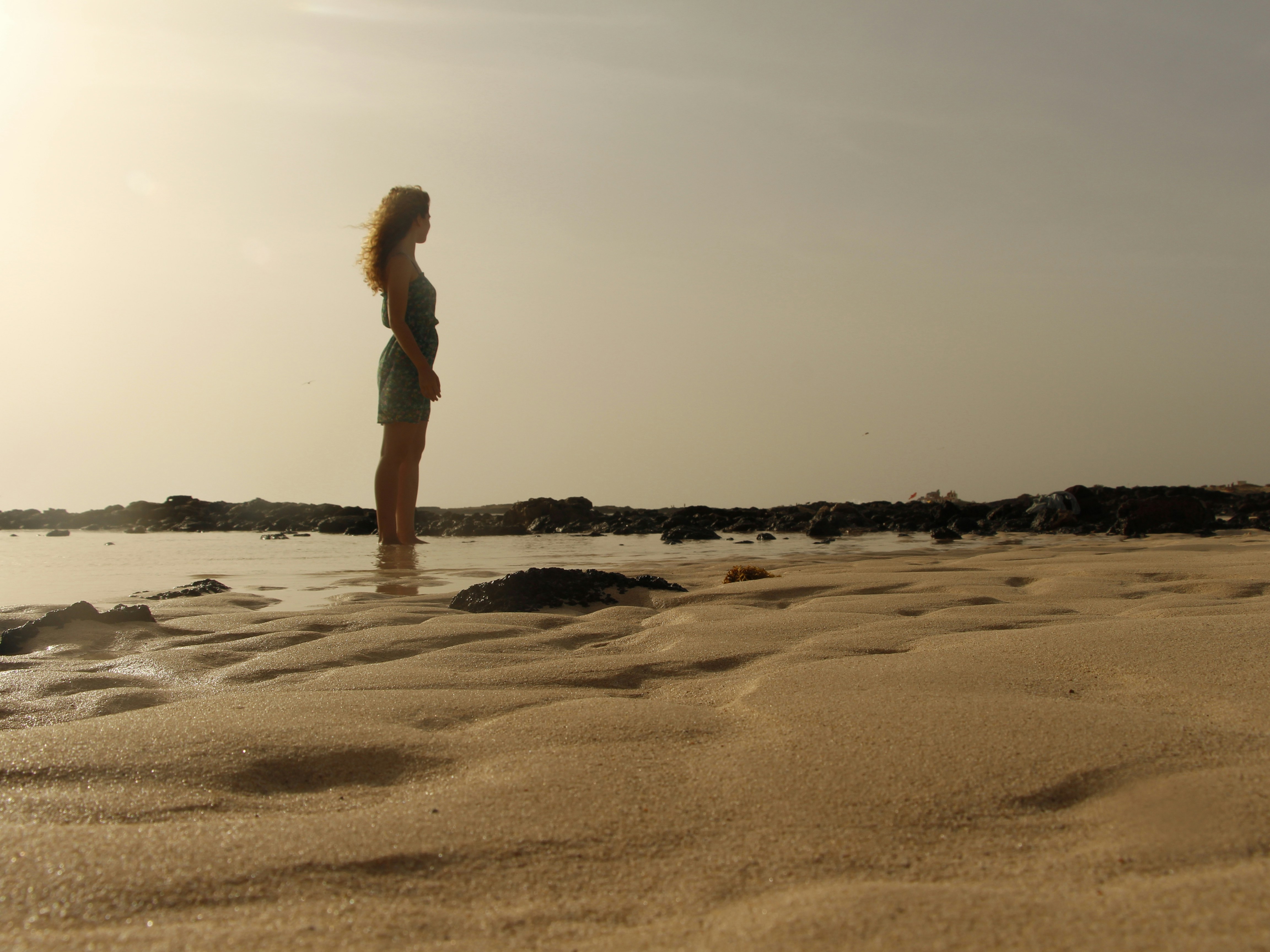 Long Shadow at the Quiet Shore
