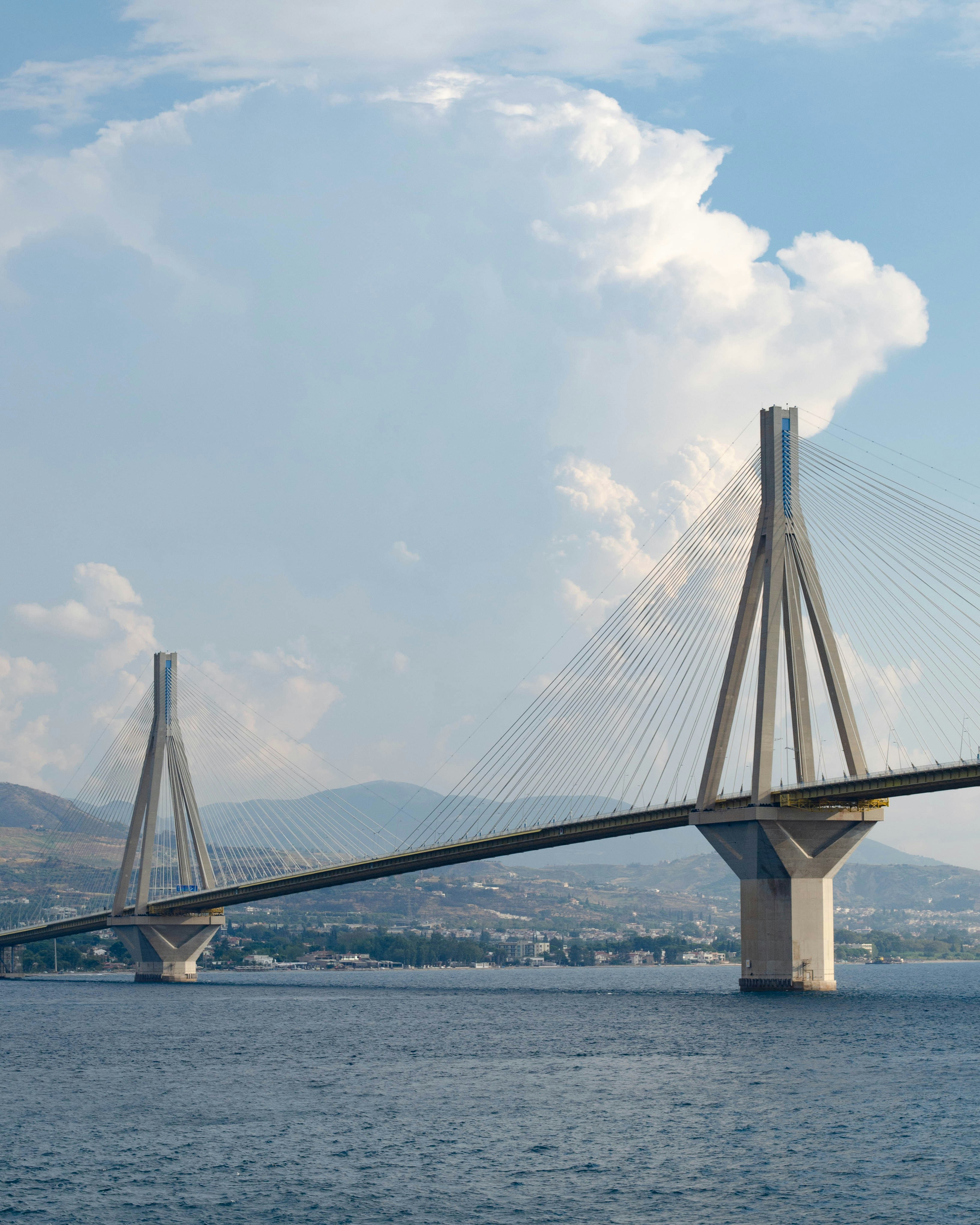 Cables in Concert: A Suspended Arc Over Quiet Waters