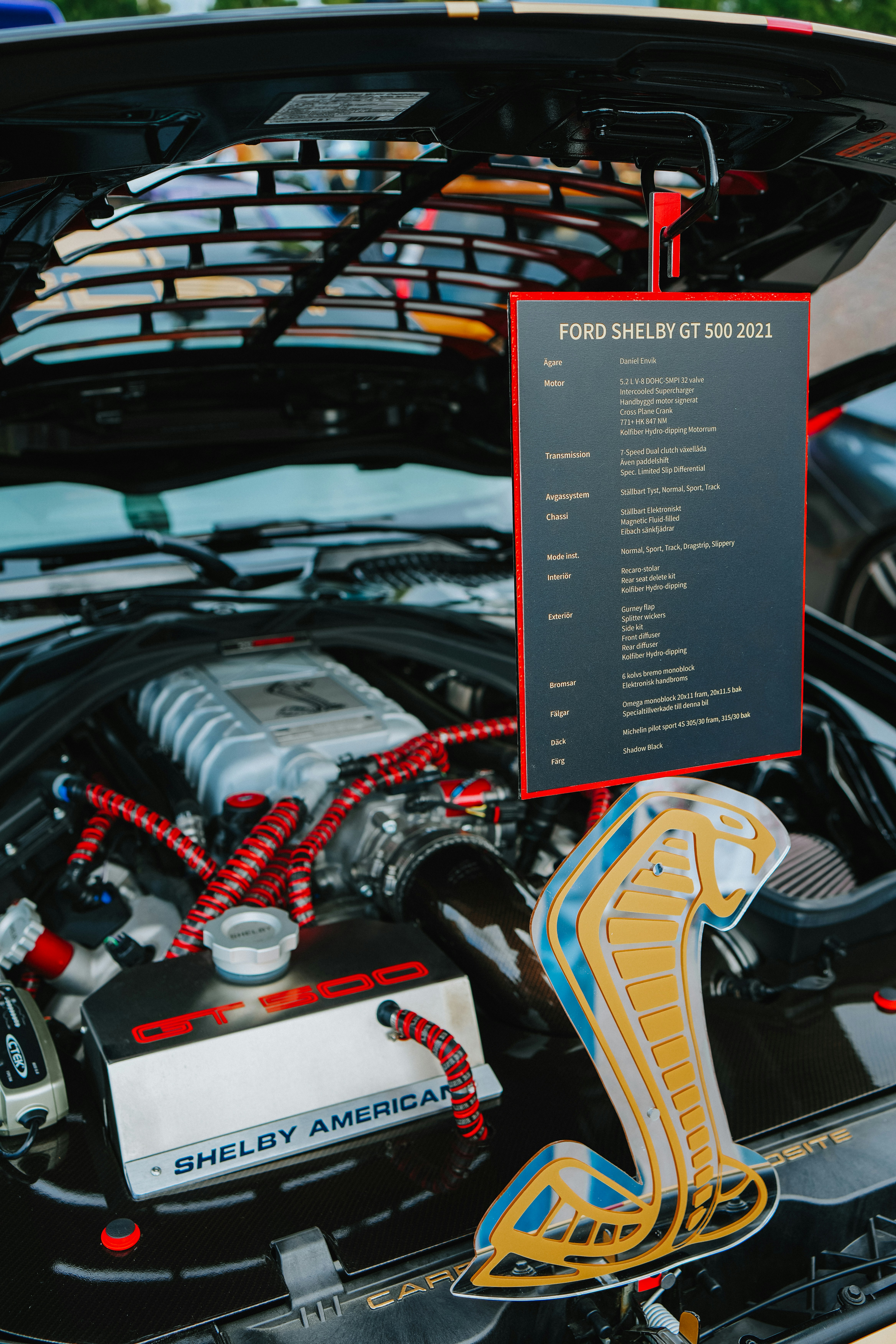 Under the Hood: Shelby GT500 Engine Display in a Show Car