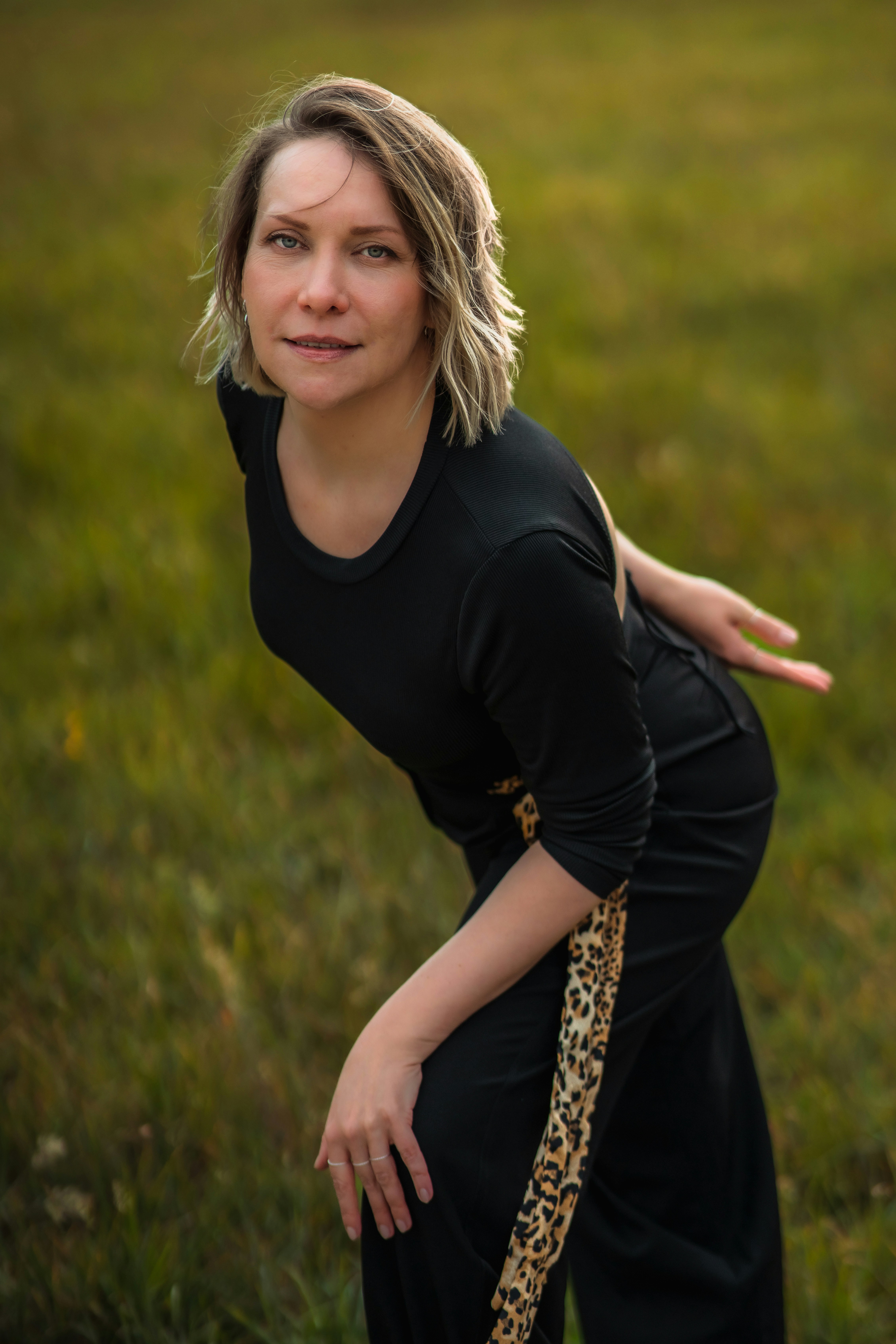 Softly Alert: A Portrait in Golden Field Light