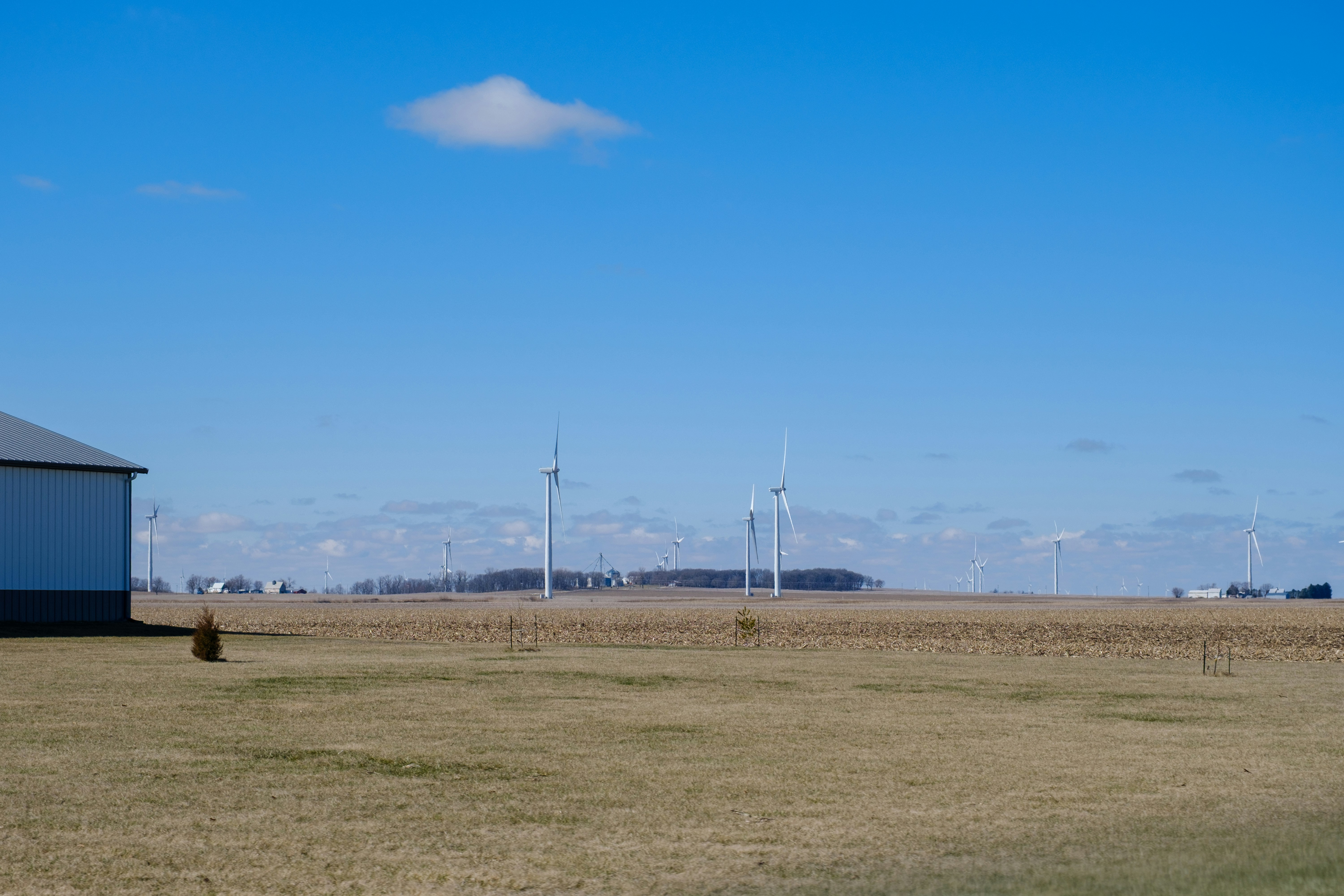 Quiet Horizon: Wind Turbines on a Wide Prairie