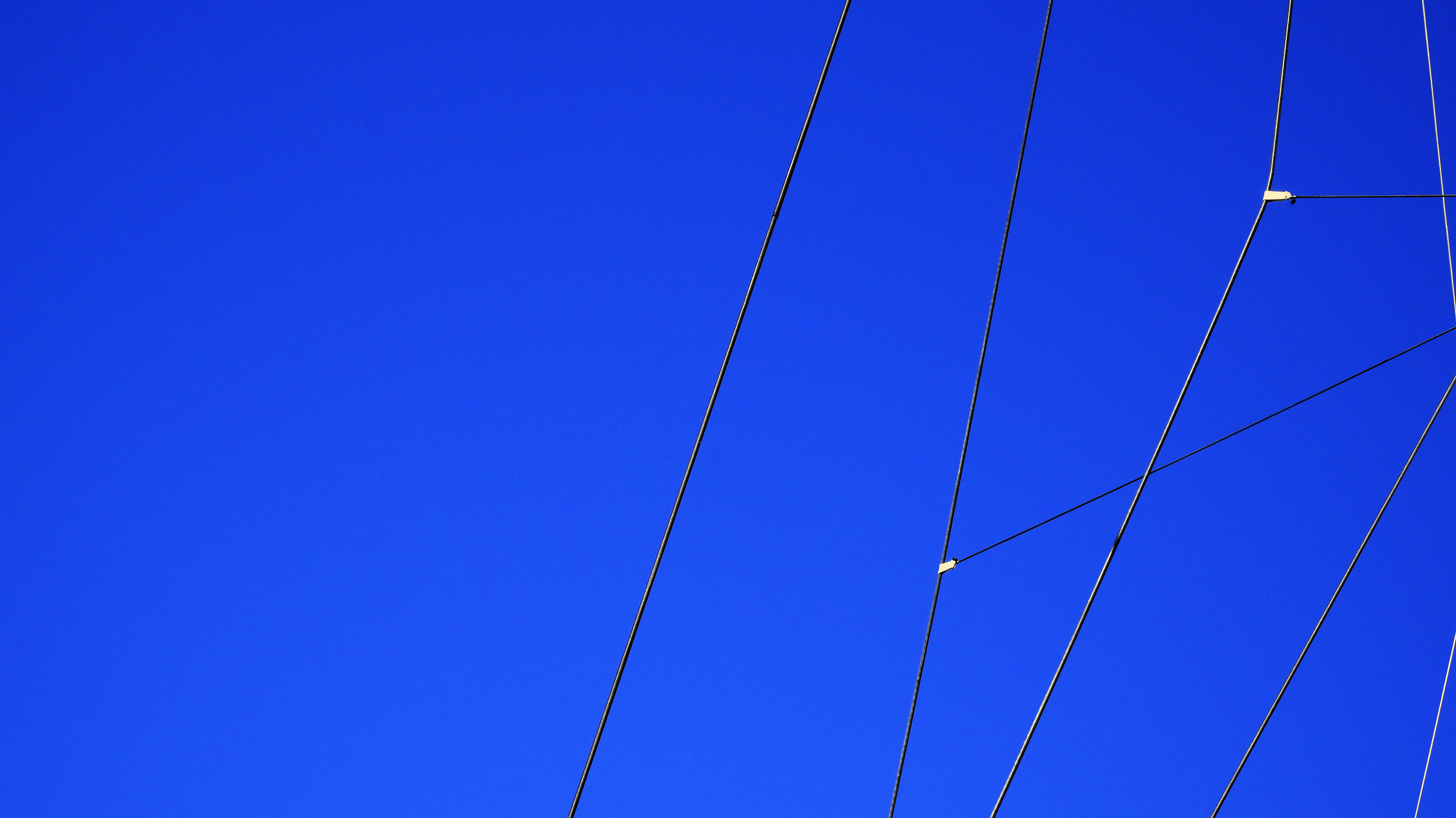 Azure Ridge: Sky Lines Crossing the Frame