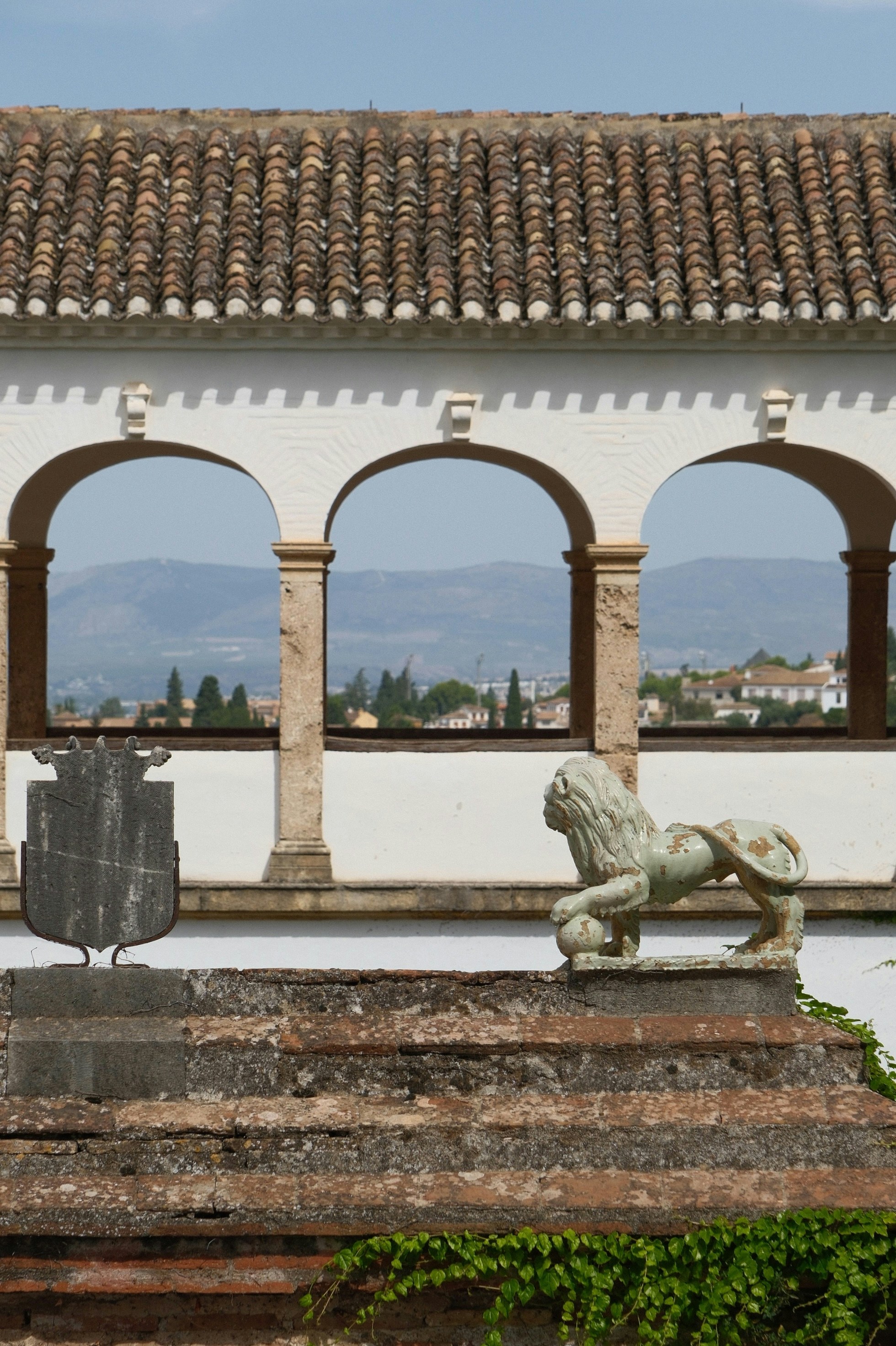Archway Reflections: A Quiet Courtyard Guardian