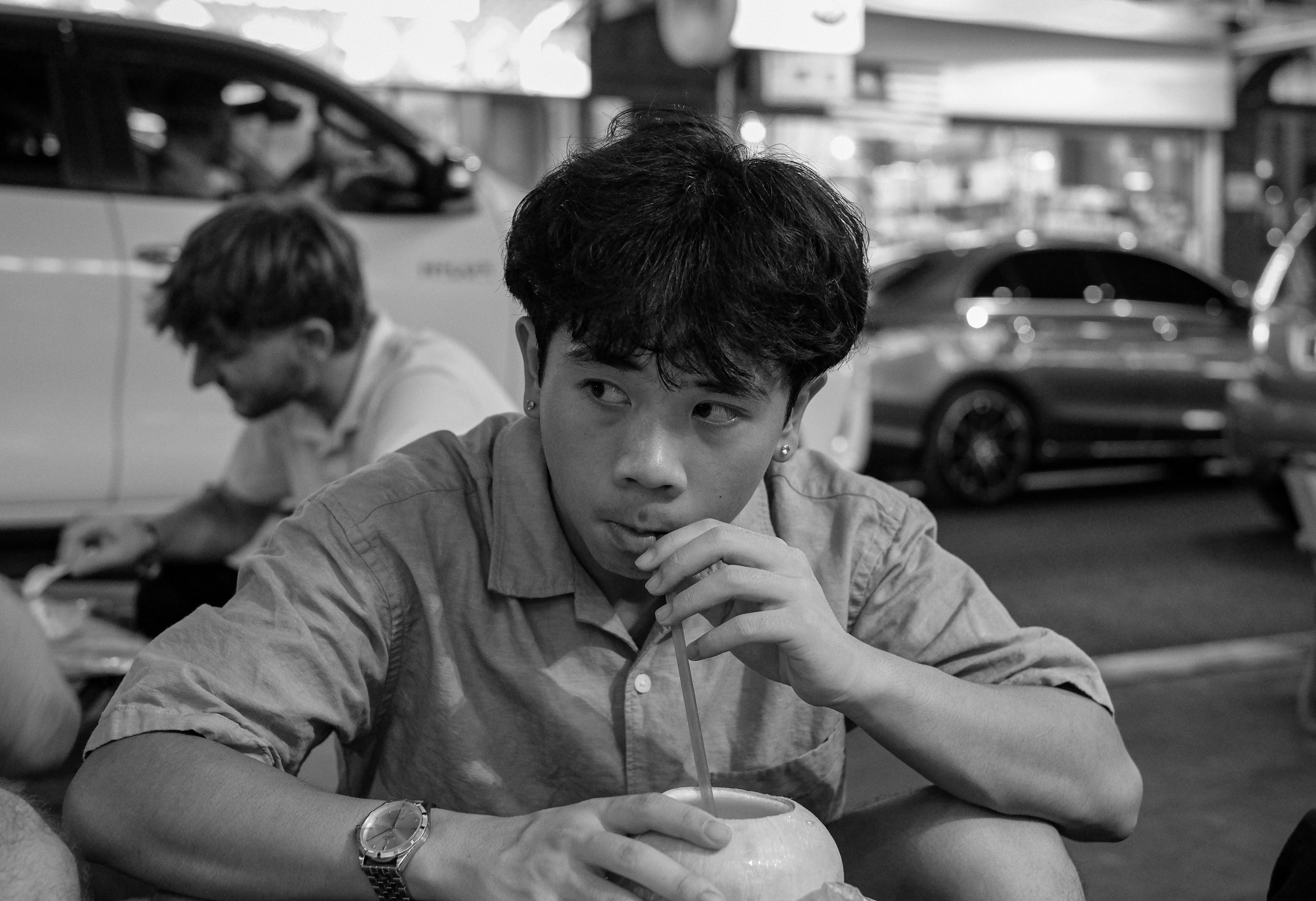 Quiet Contemplation at a Night Café