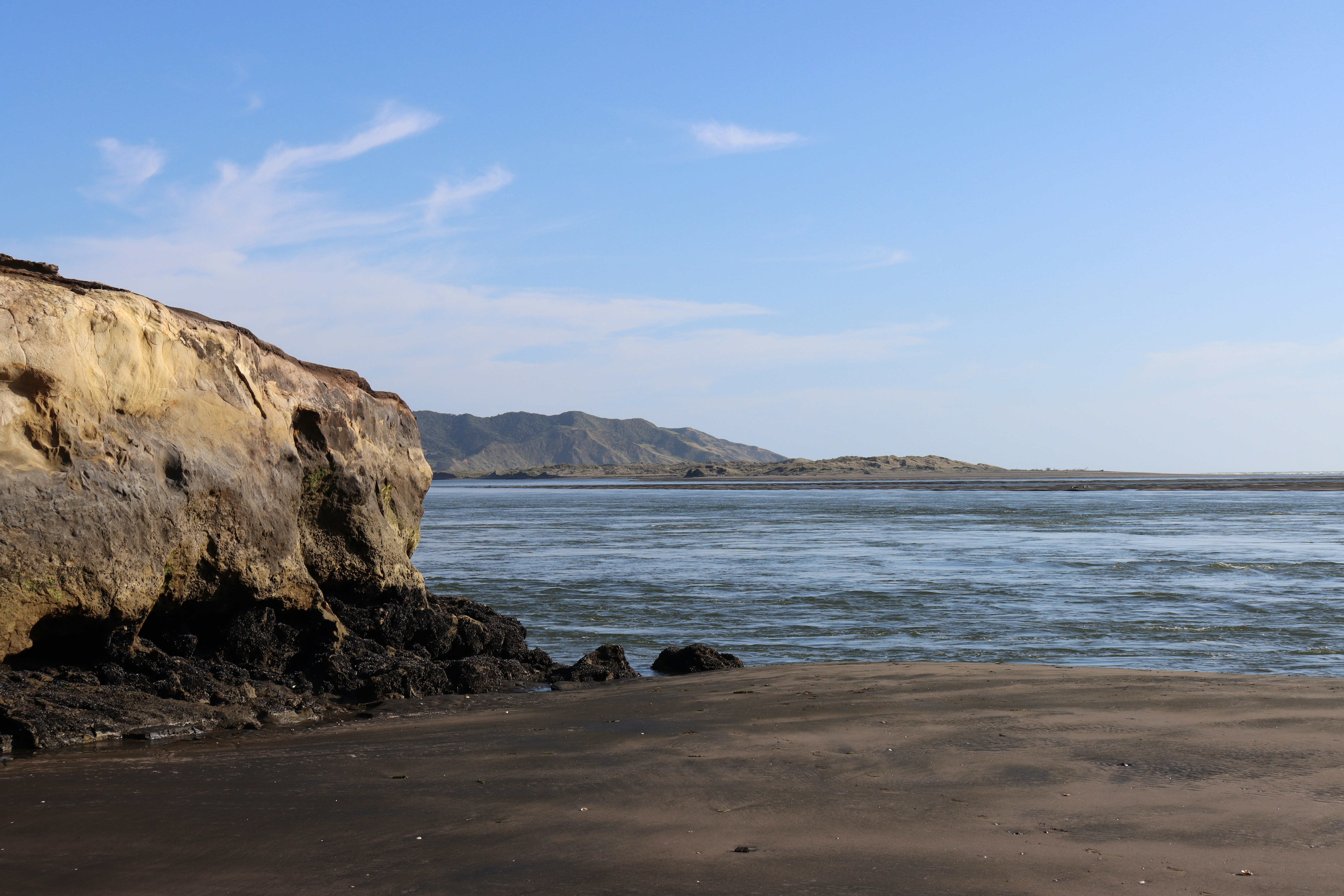 Coral Cliffline Meeting the Shoreline at Dusk