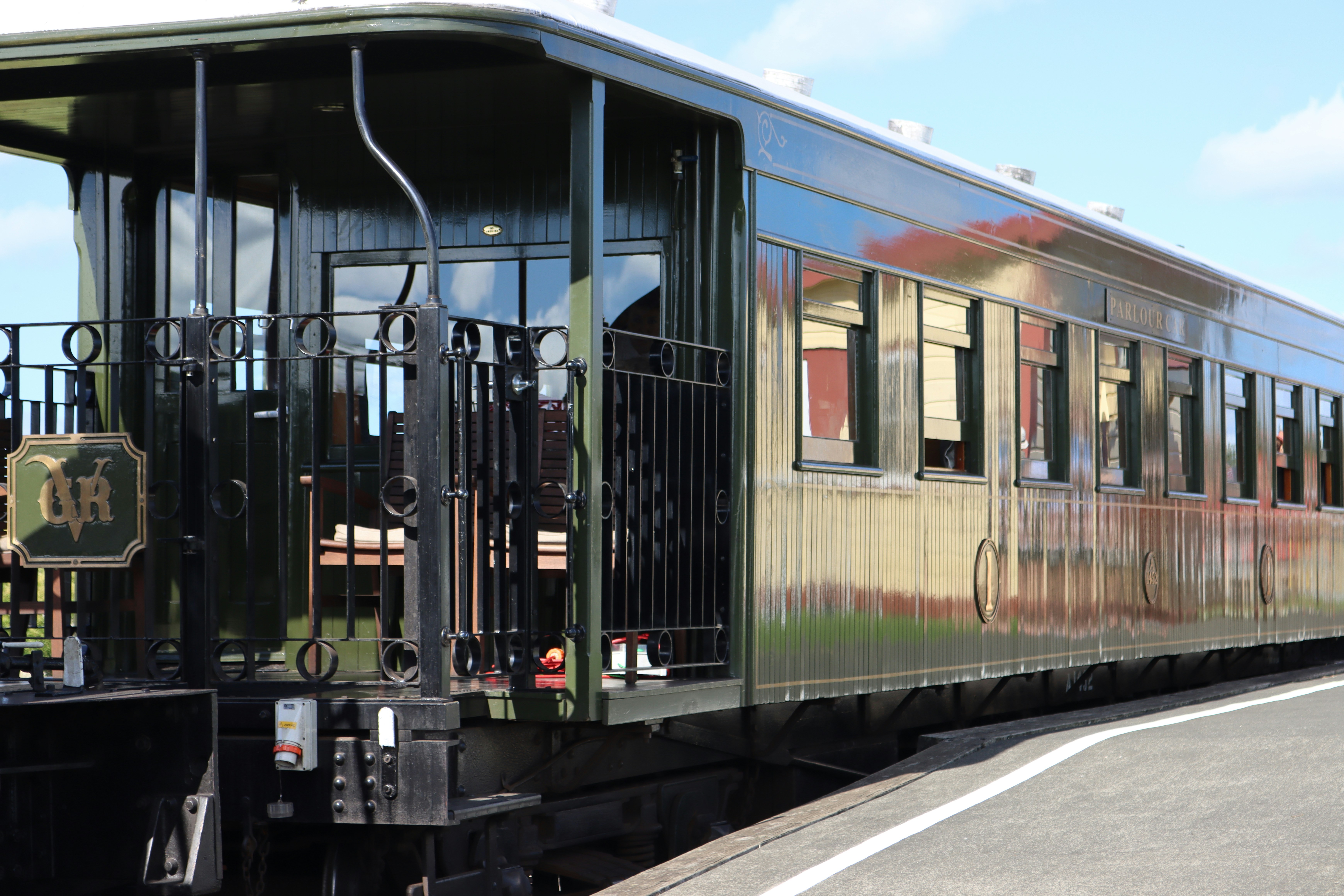 Evening Carriage: A Rustic Railcar Resting on the Platform