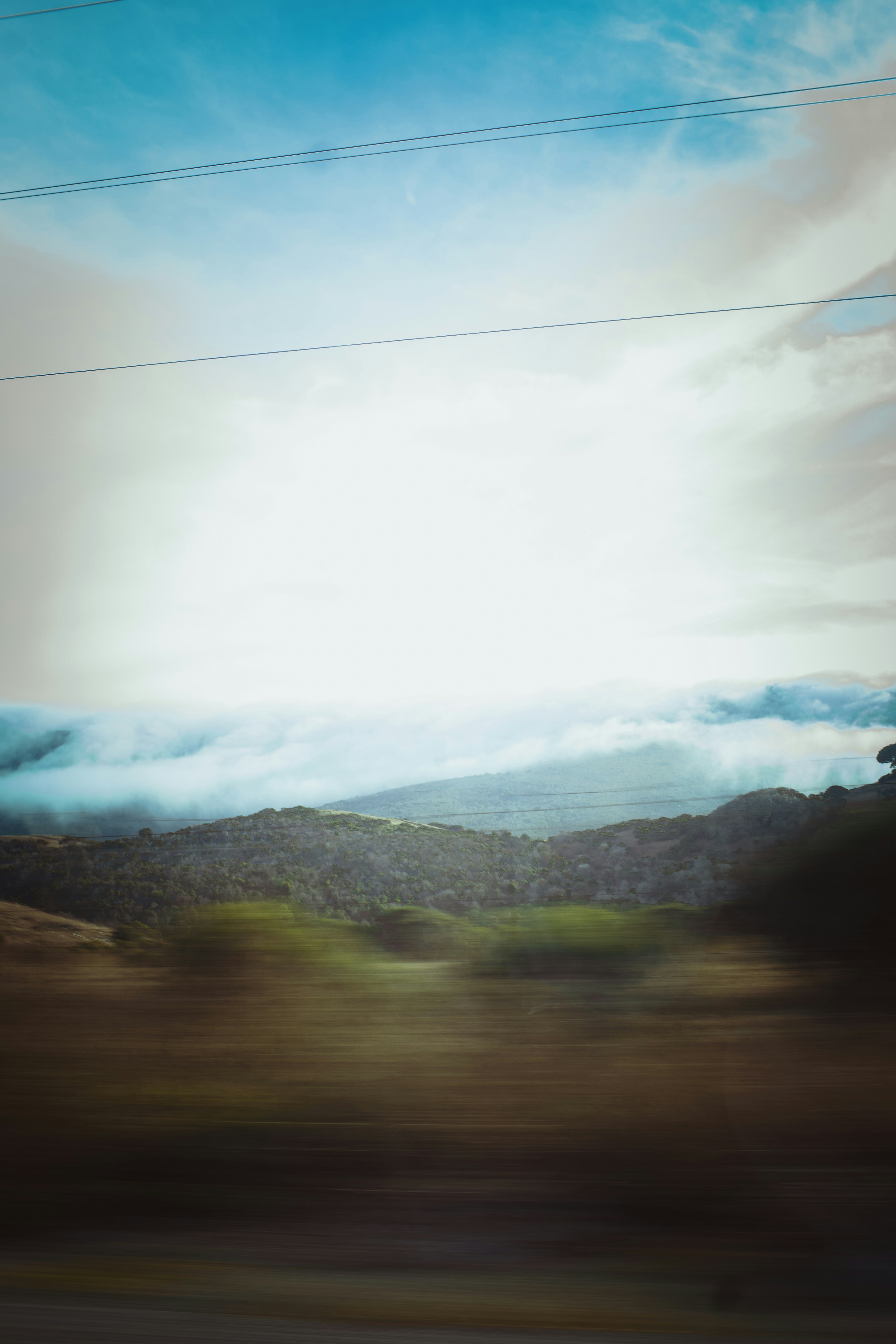Blurred Ride Above the Ridge: A Motion-Blur Landscape