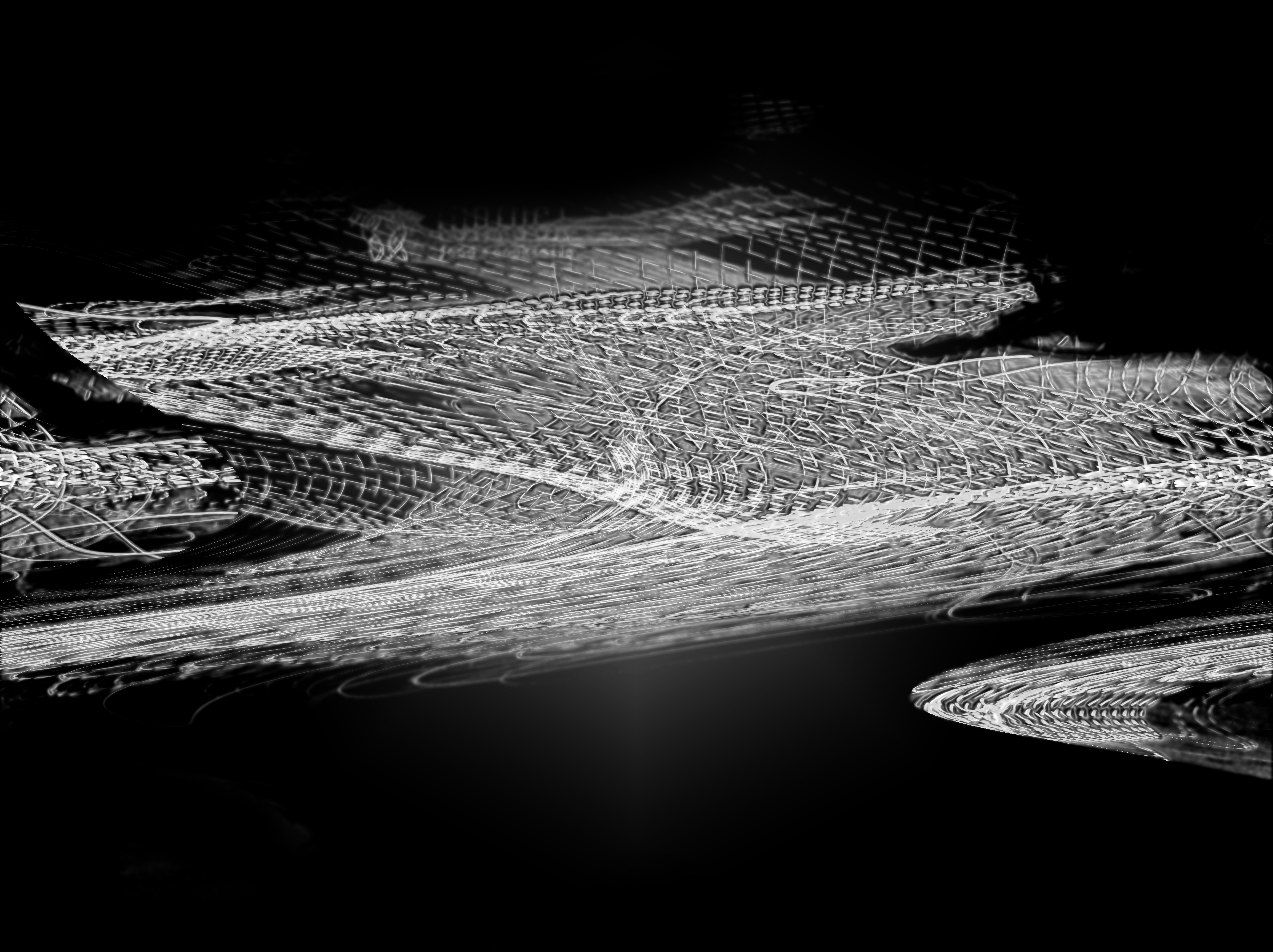 Luminous Convergence: Abstract Light Trails in Night Darkness
