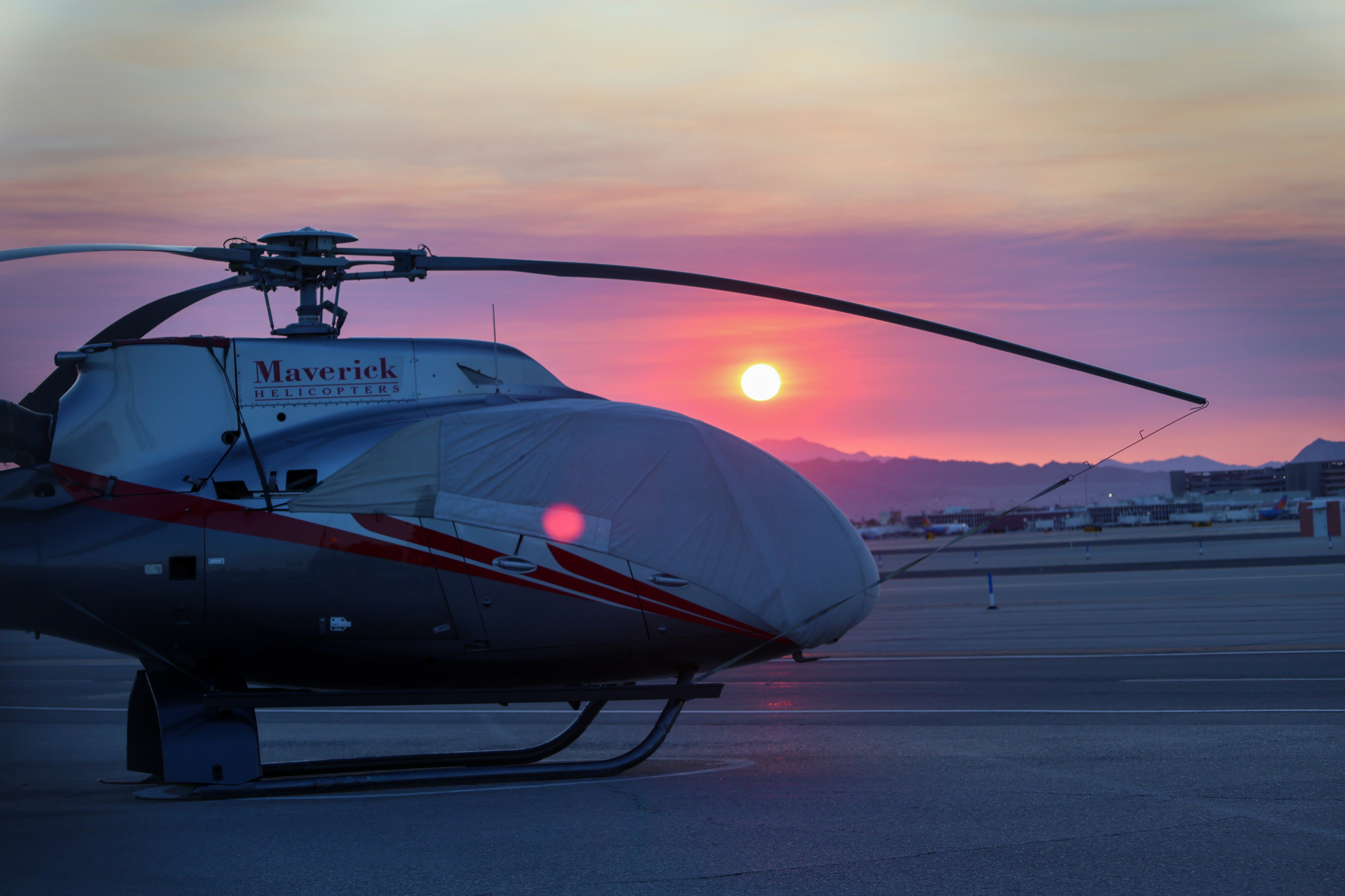 Sunrise on a Helipad: A Maverick at Rest