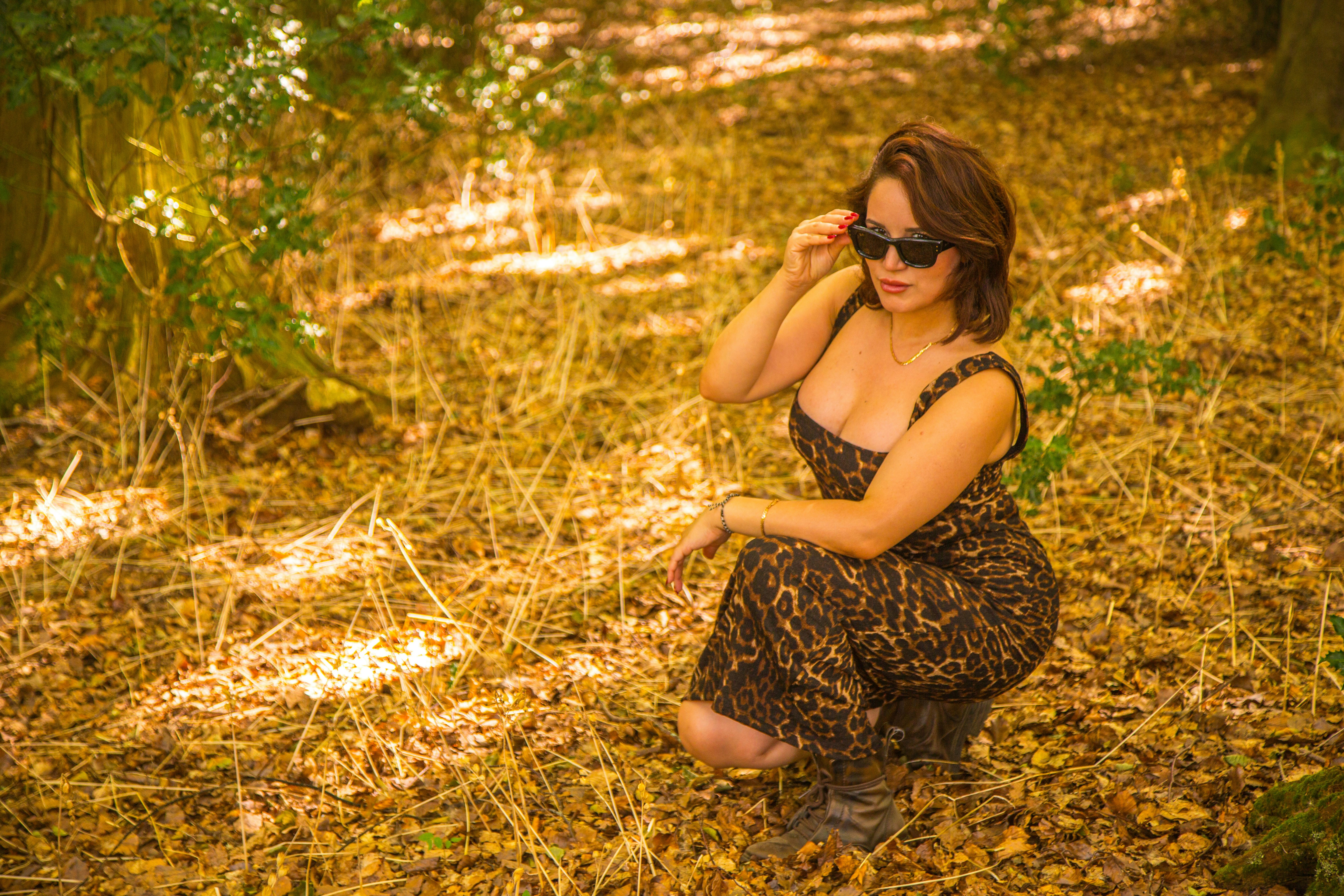 Leopard Print Moment: A Quiet Portrait in Autumn Light