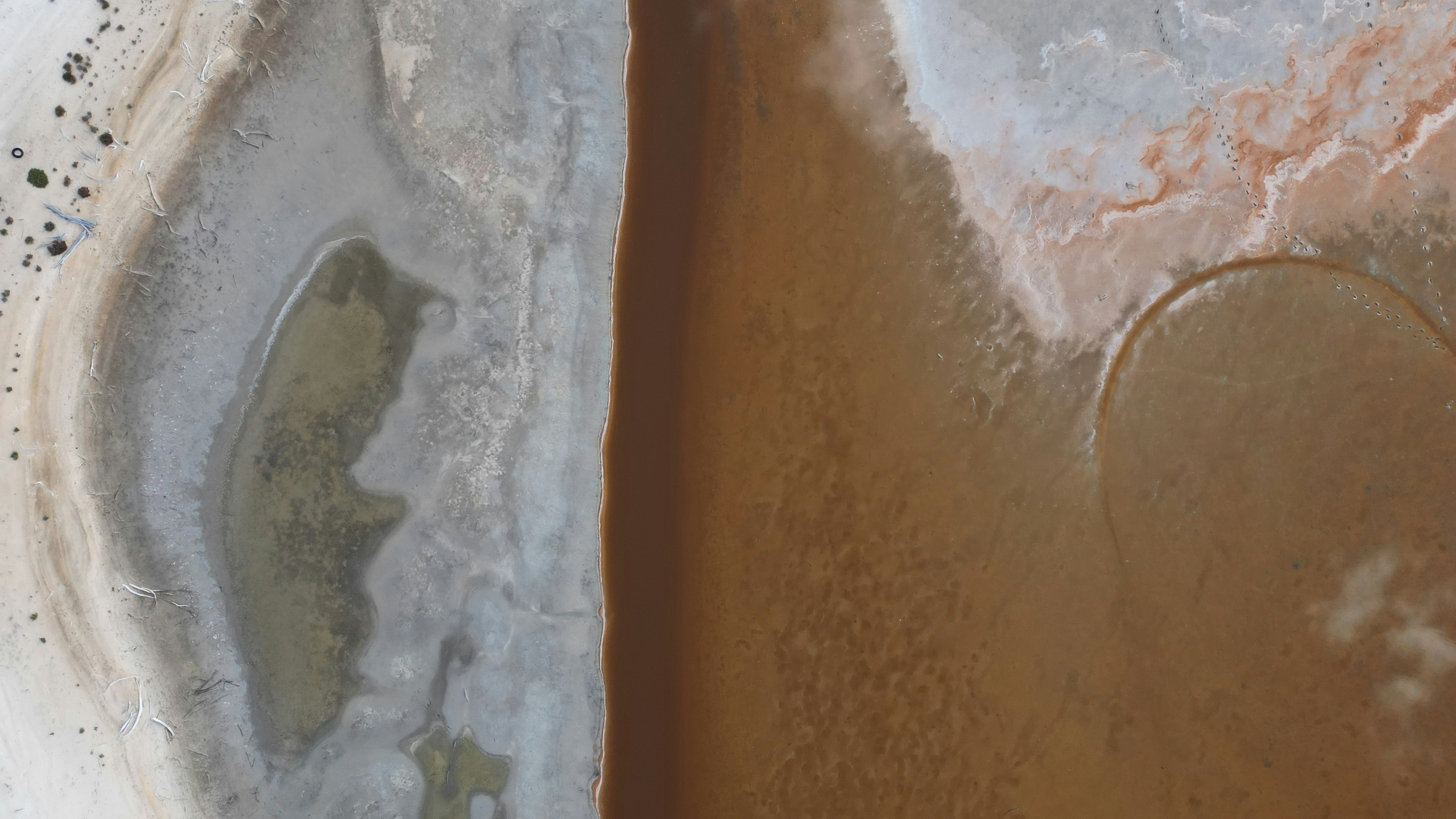 Terraced Desert Confluence from Above